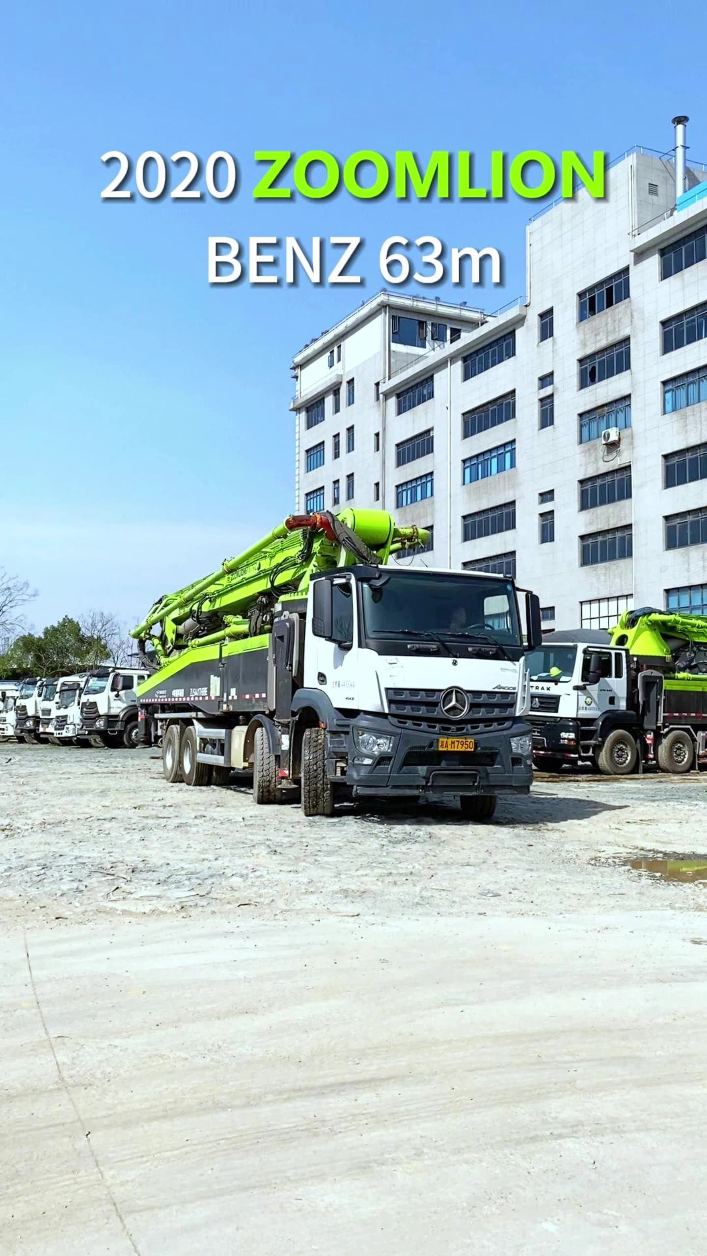 2020 Year Zoomlion Mercedes Benz Chassis Cement Pumper 63m 7rz Truck ...