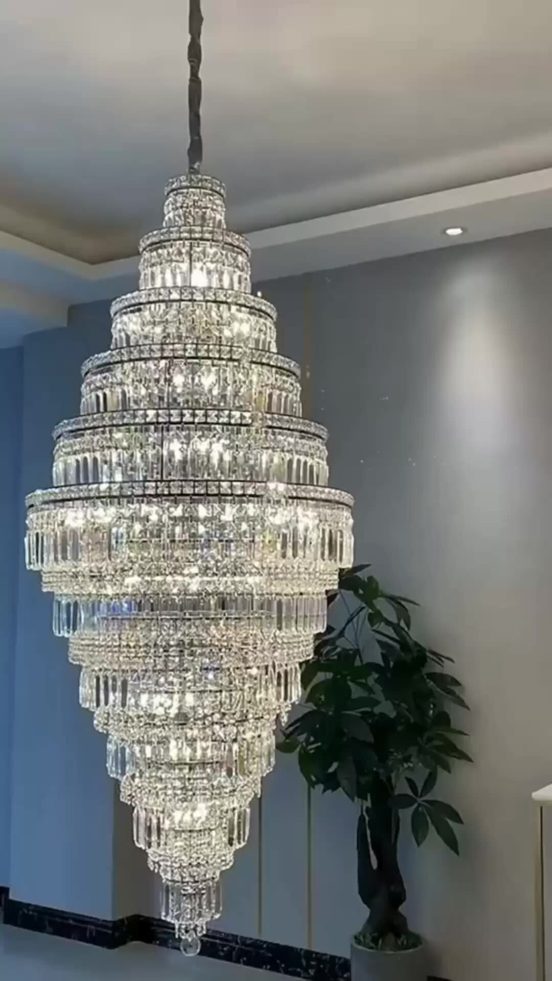 Stainless Steel Duplex Building Villa Led Hanging Lights Decoration ...