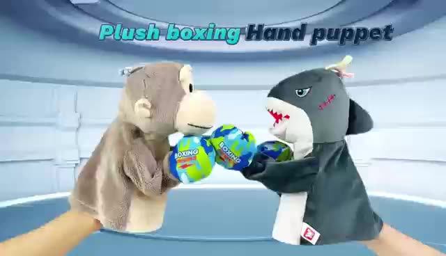 Funny Electric Animal Plush Boxing Puppet Toys Parent-child Interaction ...