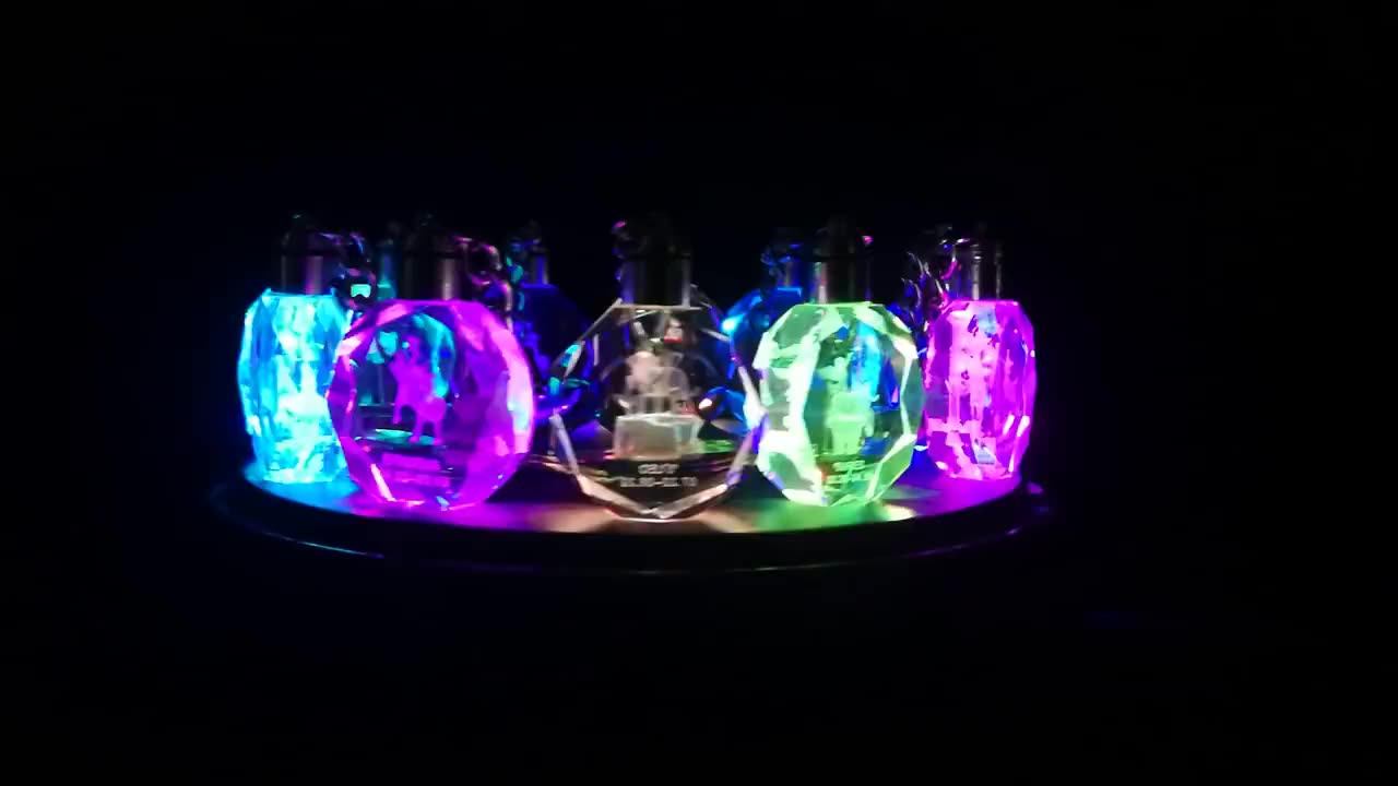 Hbl Cheap Wholesale K9 Blank Sublimation Led Crystal Keychains Custom ...