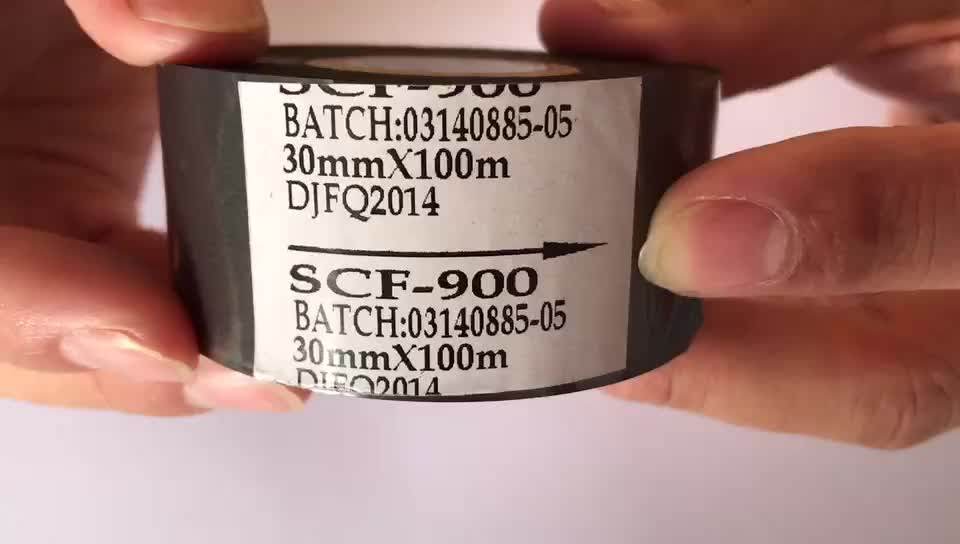 Scf900 30mmx100m Black Ribbons Printer Ribbon / Thermal Transfer Ribbon ...