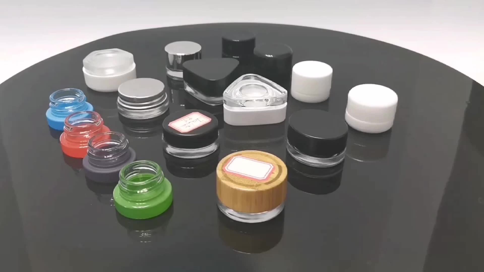 Uv 5g Black Child Proof Glass Jar 5ml Cosmetic Cream Oil Cream Jar With ...