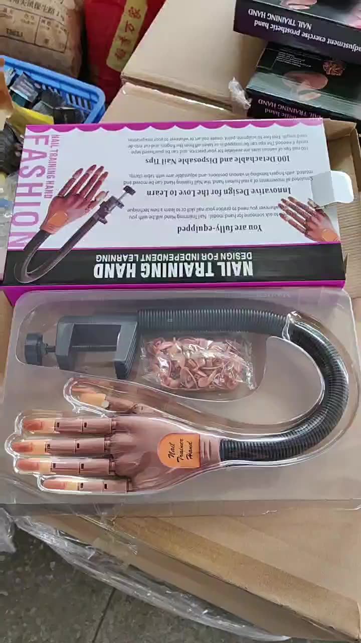 Practice Hand Nail Training Kit Realistic Practice Hand For Acrylic ...