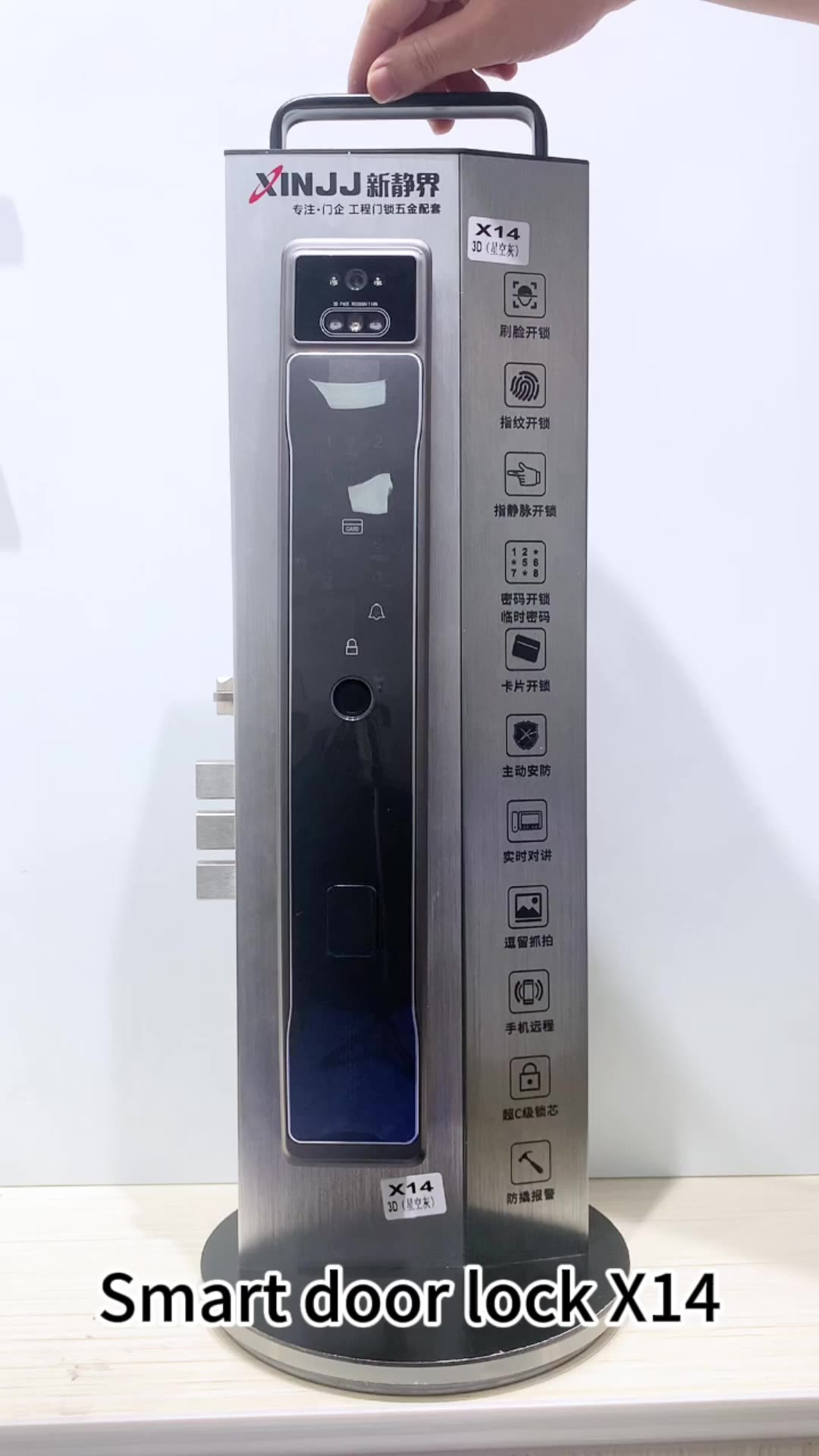 Security Anti-theft 3d Face Recognition Password Key Fingerprint Tuya Wifi Smart Door Lock With ...