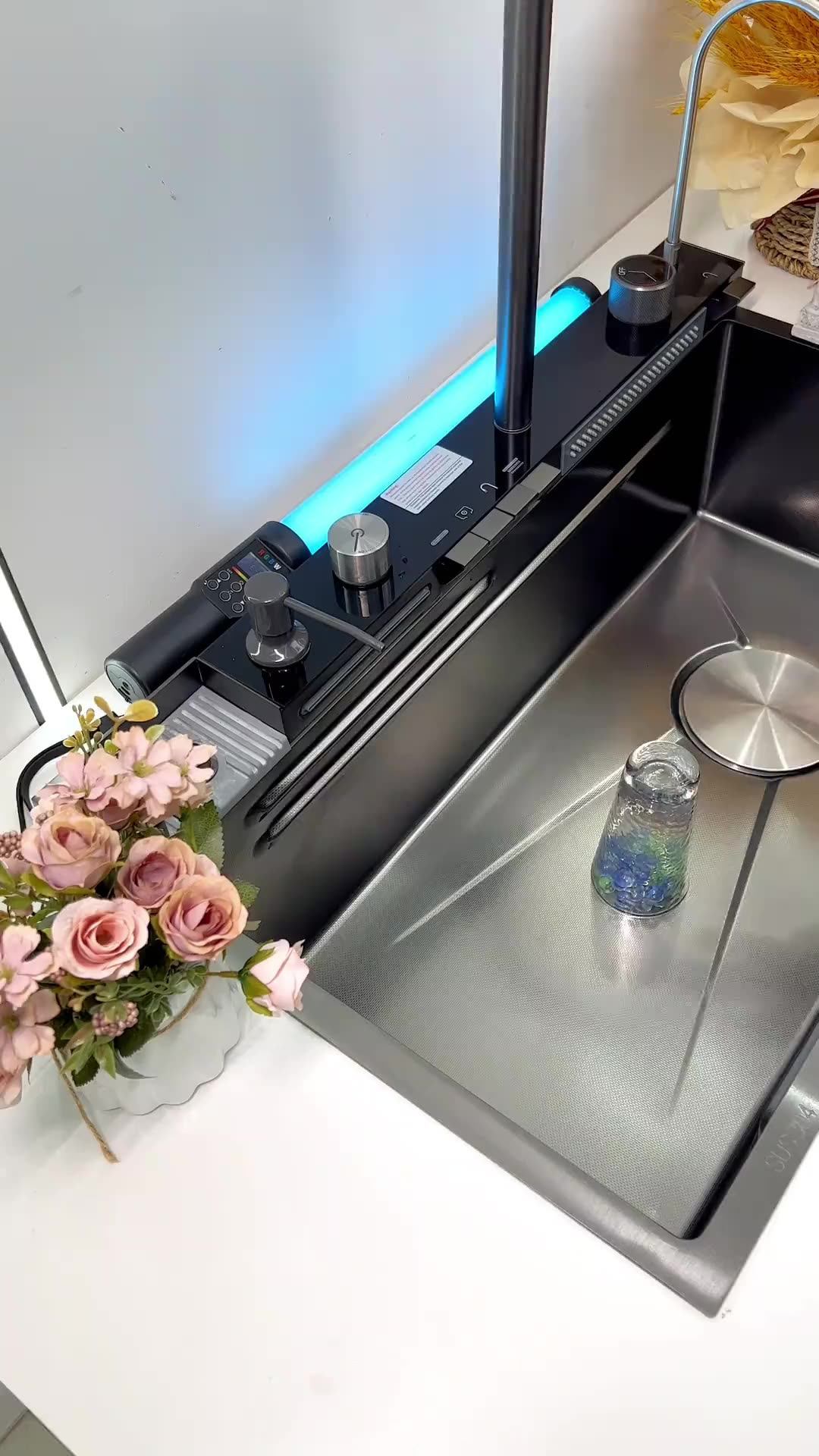 Whale Digital Display Piano Keys Waterfall Sink Sinks Stainless Steel ...