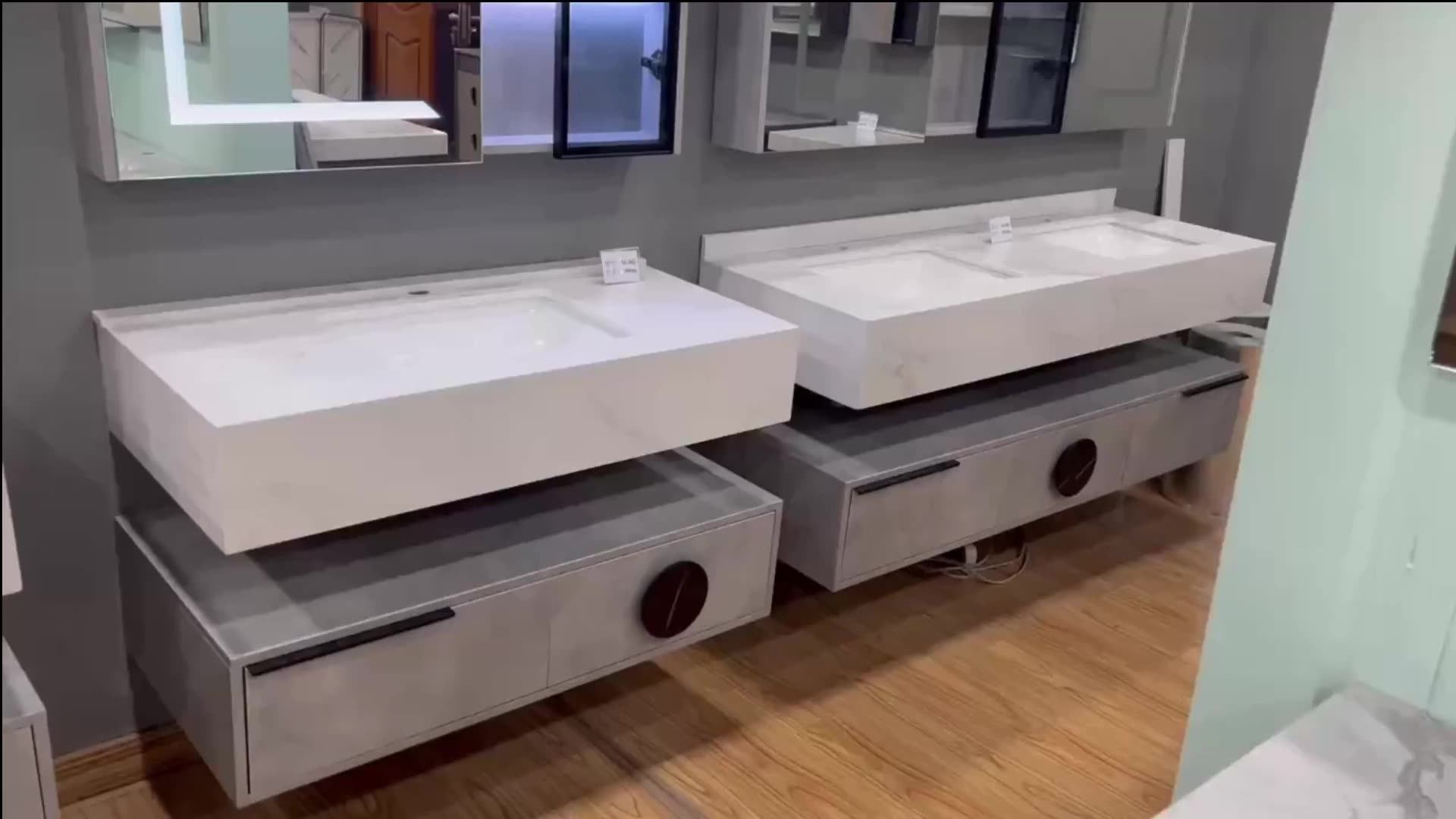 European Wash Basin Cabinet Set Floating Wood Bathroom Vanity - Buy ...