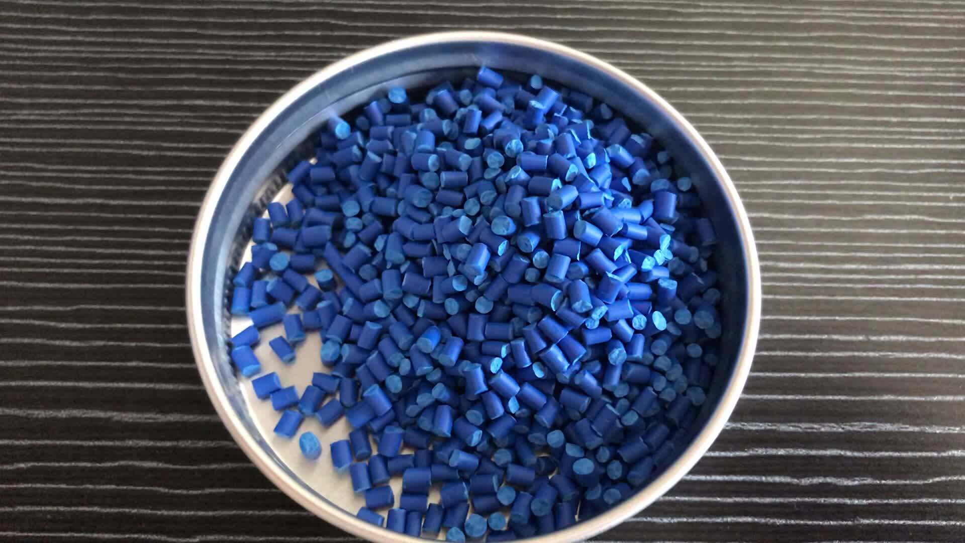 Plastic Pellet Blue Color Masterbatch For Injection Molding And Blowing ...