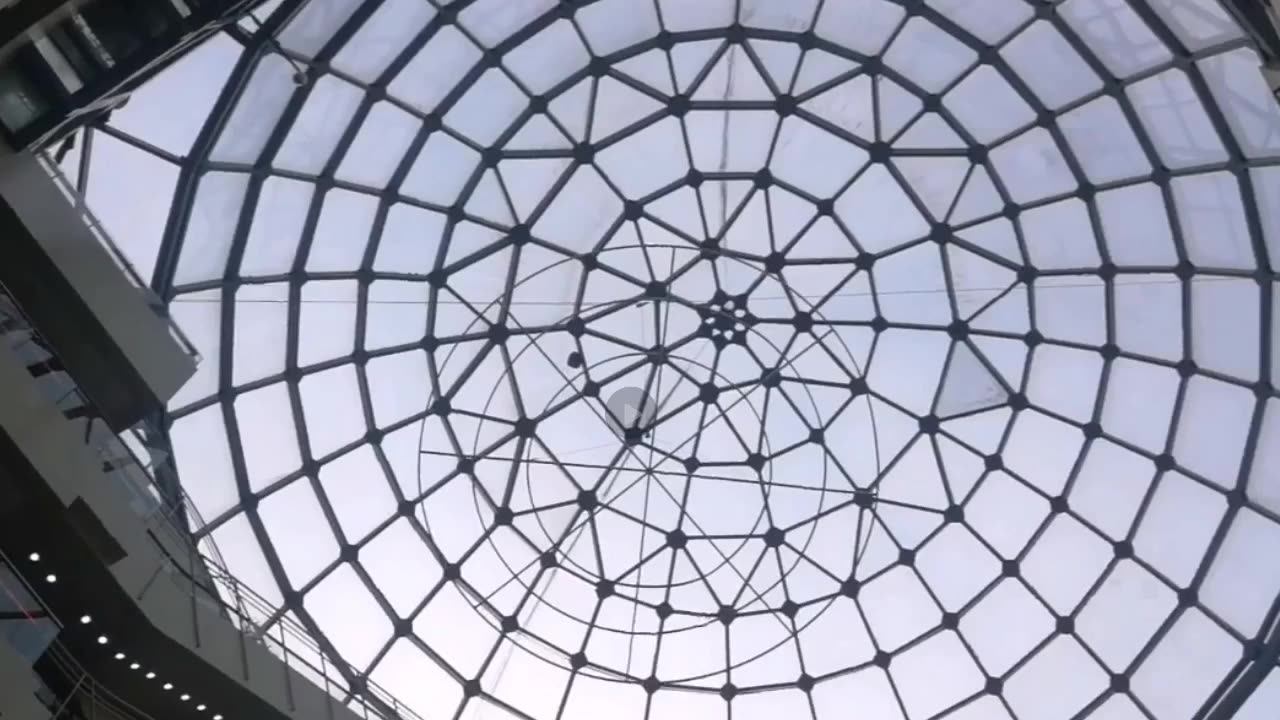 Steel Space Dome Glass Skylight Roofing System - Buy Skylight Roof ...