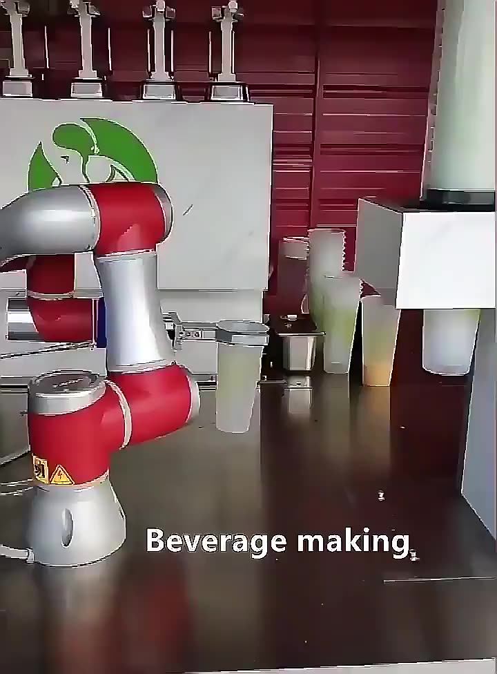 Fully Automatic Drink Mini Vending Machine Payload 3kg Robotic Arm Boba ...