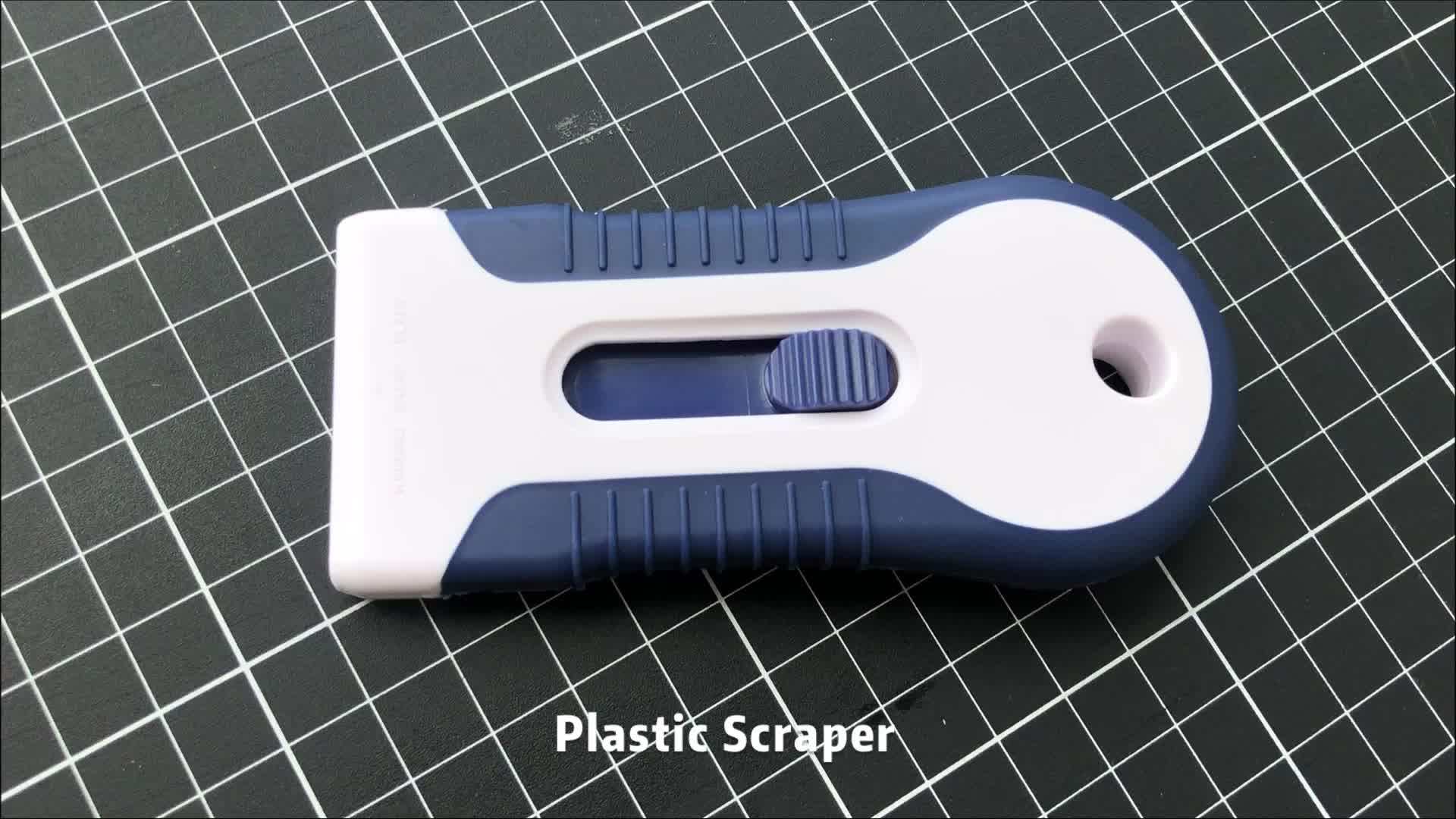 Abs Ergonomic Handle Soft Touch Retractable Blade Plastic Scraper - Buy ...