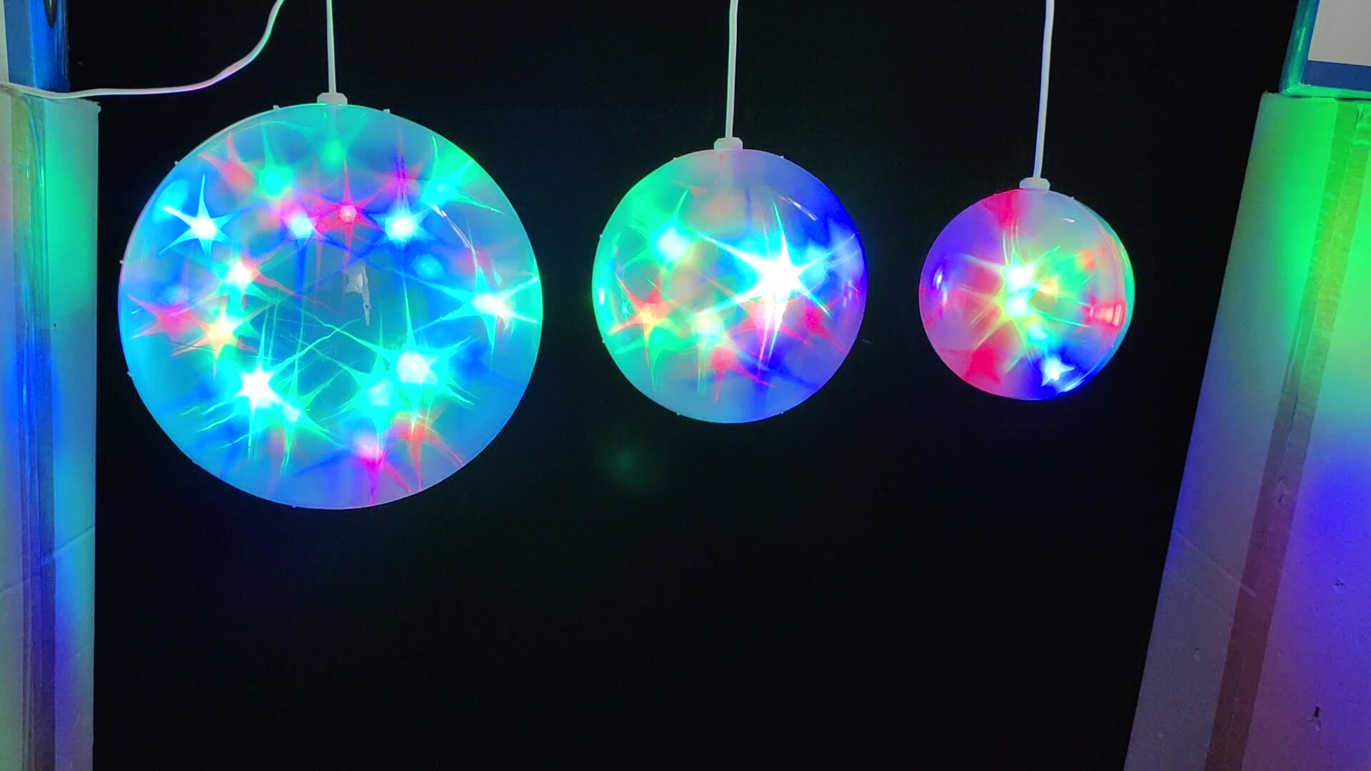 Hanging Star Laser Ball Lamp Outdoor Decorative Colorful Christmas ...