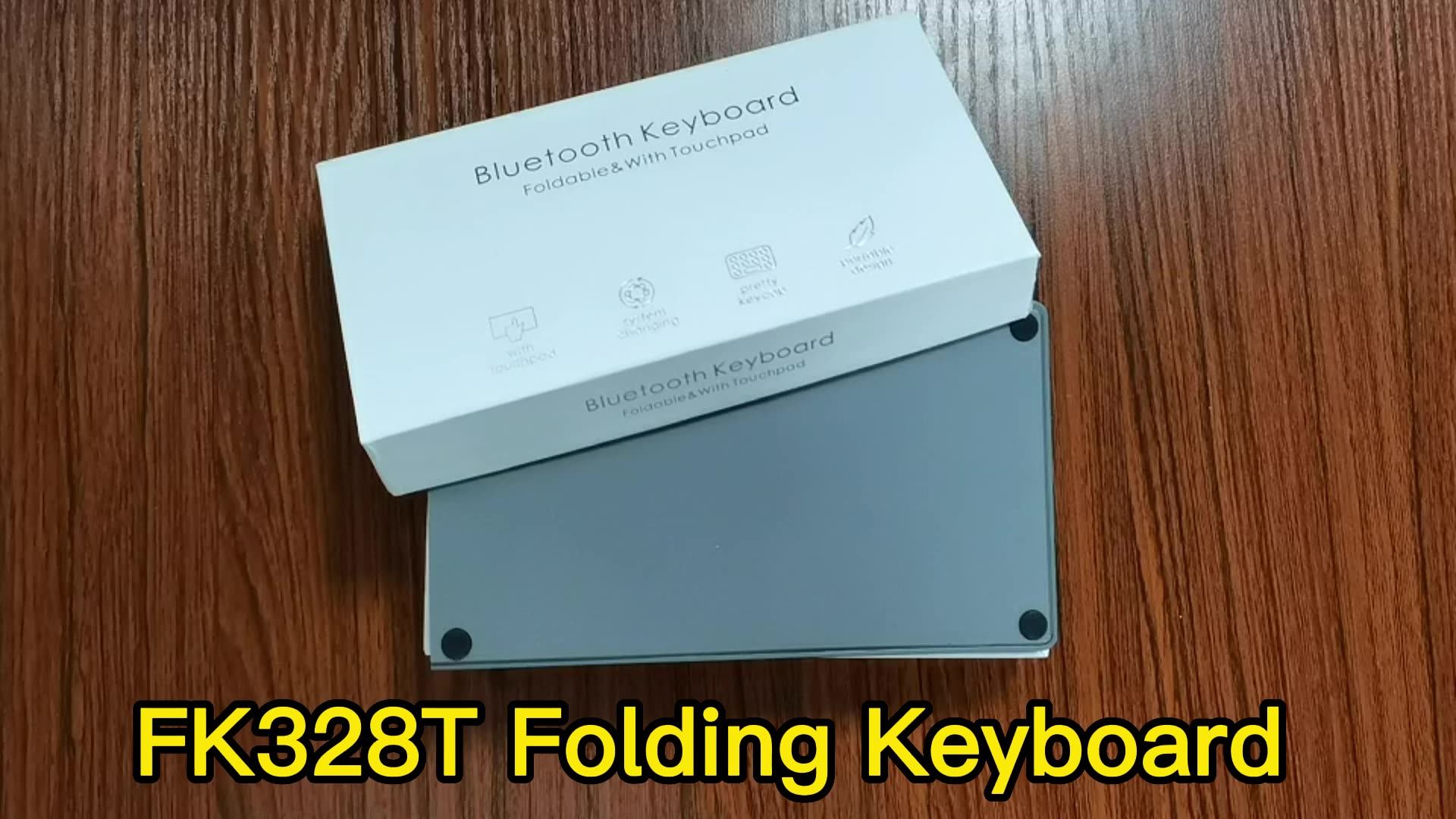 Silent Twice Folding Wireless Keypad Bt Keyboard Korean Spanish Clavier ...