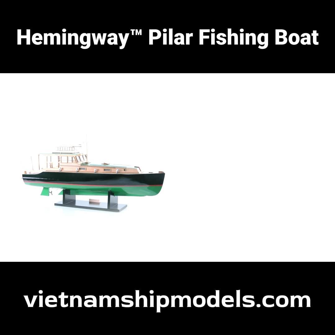 Hemingway-pilar Fishing Boat Model Ship 73 Cm Handcrafts Wooden Replica ...