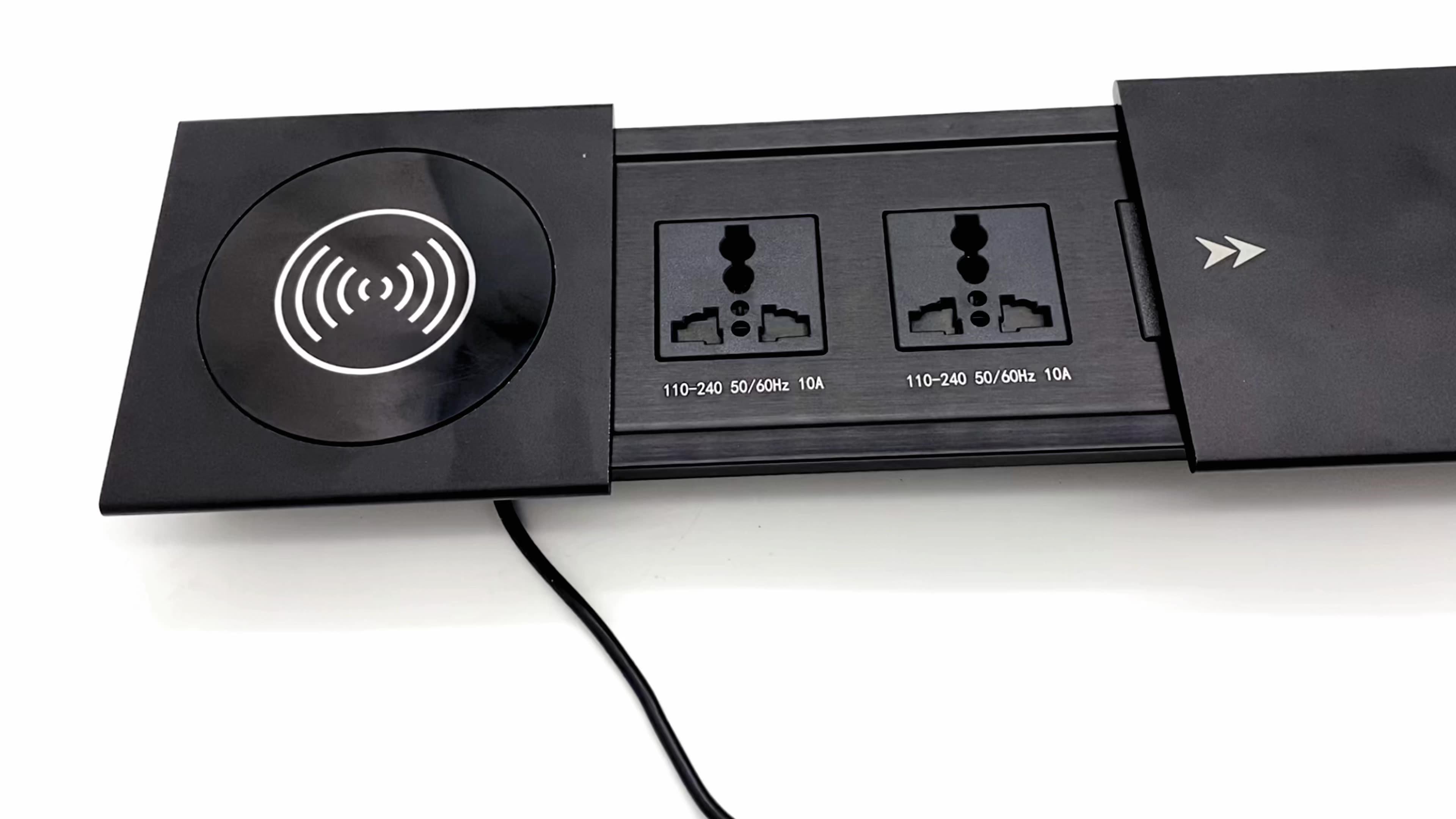 Office Conference Table Computer Desk Recessed Phone Wireless Charger ...