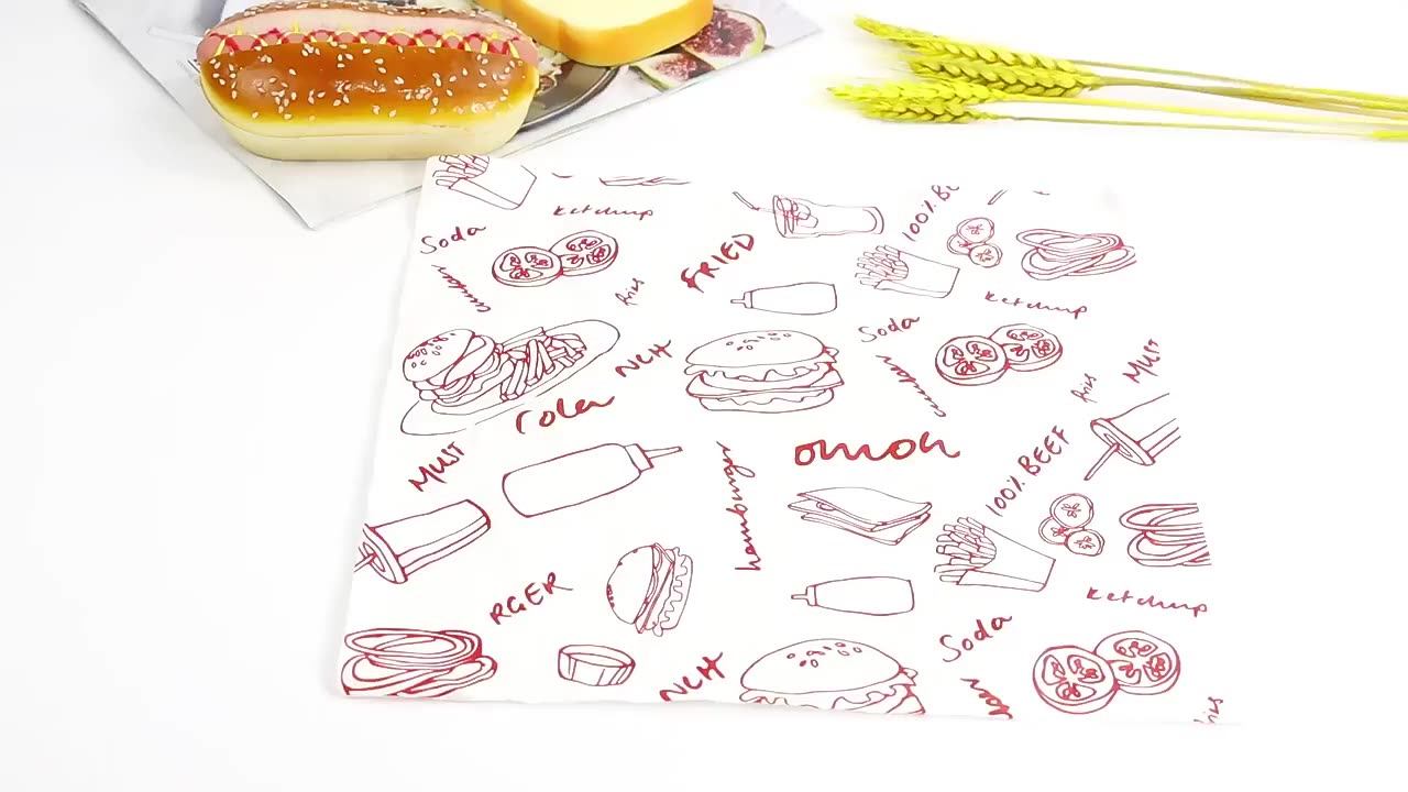 Customized Greaseproof Paper Food Digital Printing Double Side Cmyk ...