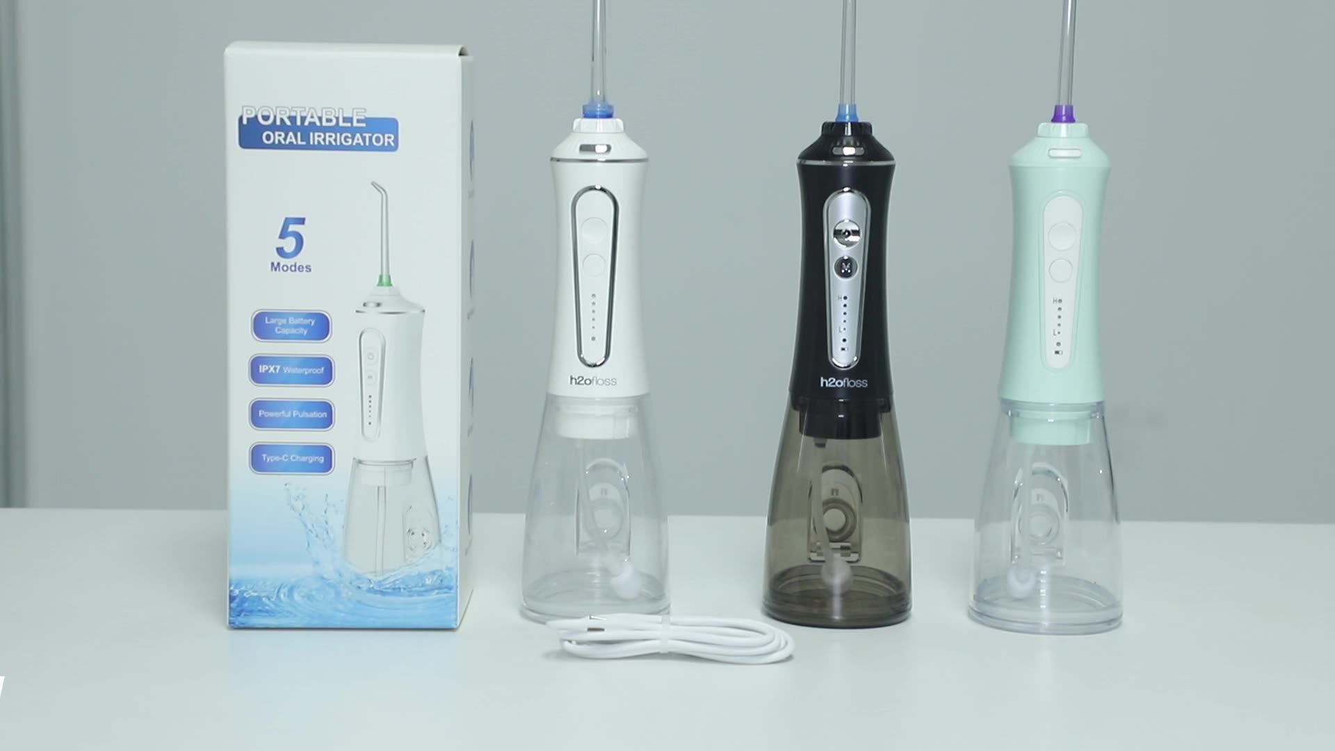 H2ofloss Newest Professional Cordless Oral Irrigator Portable Electric ...