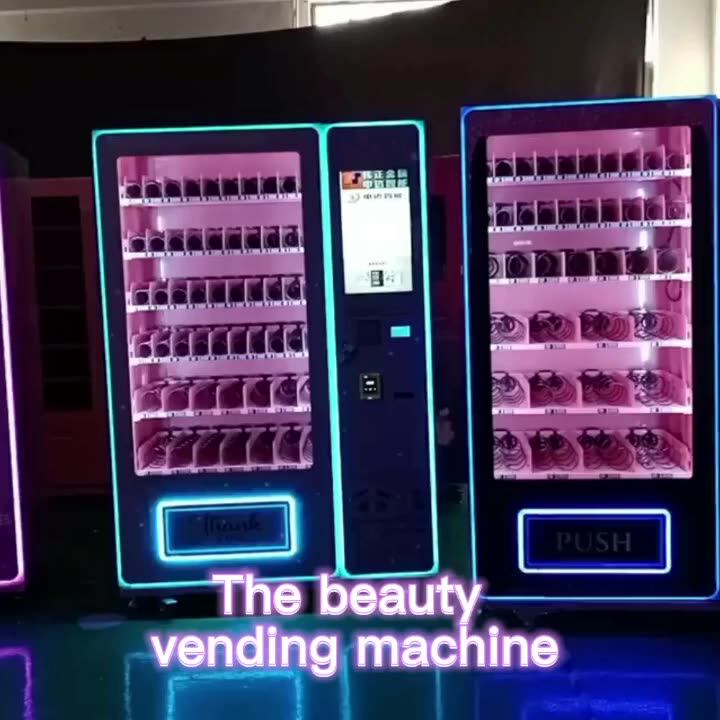 Private Label Eyelash Vending Machine Pink Purple Neon Lights Vending ...