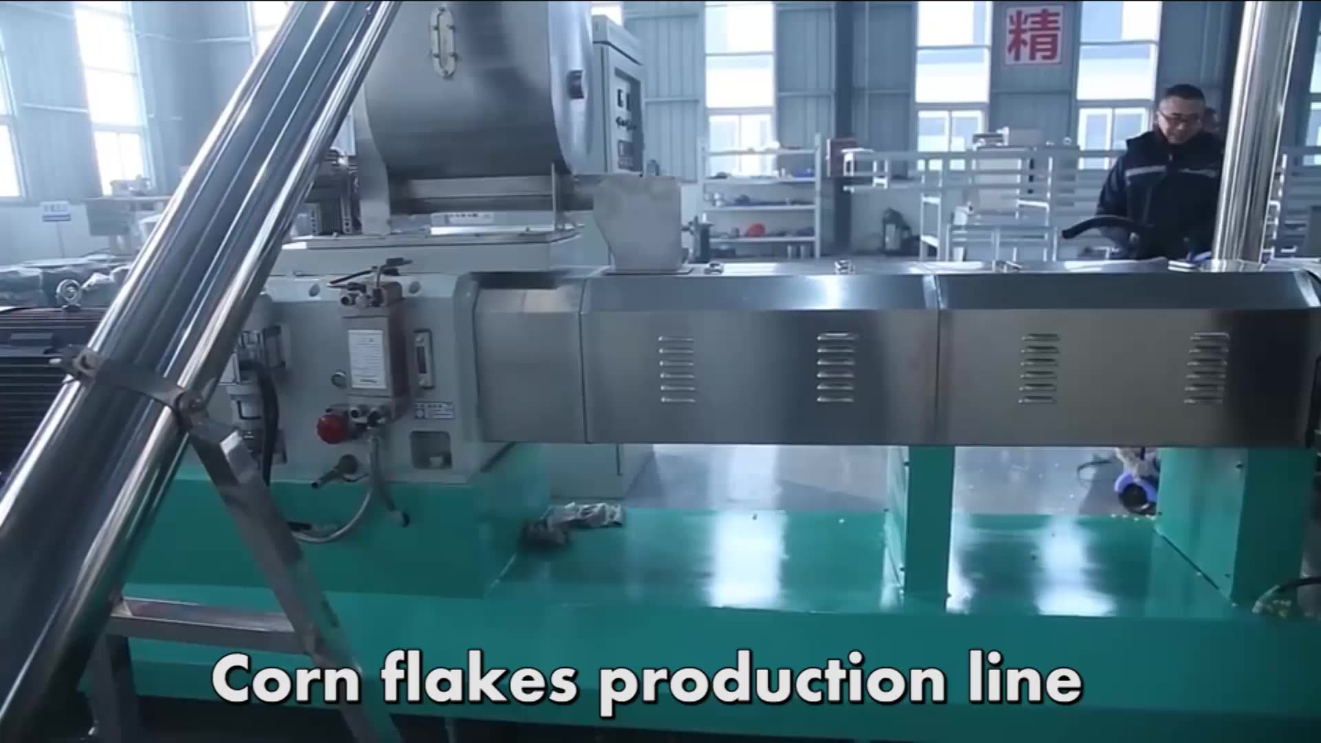Automatic Corn Chips Breakfast Cereal Manufacturing Machine High Yield ...