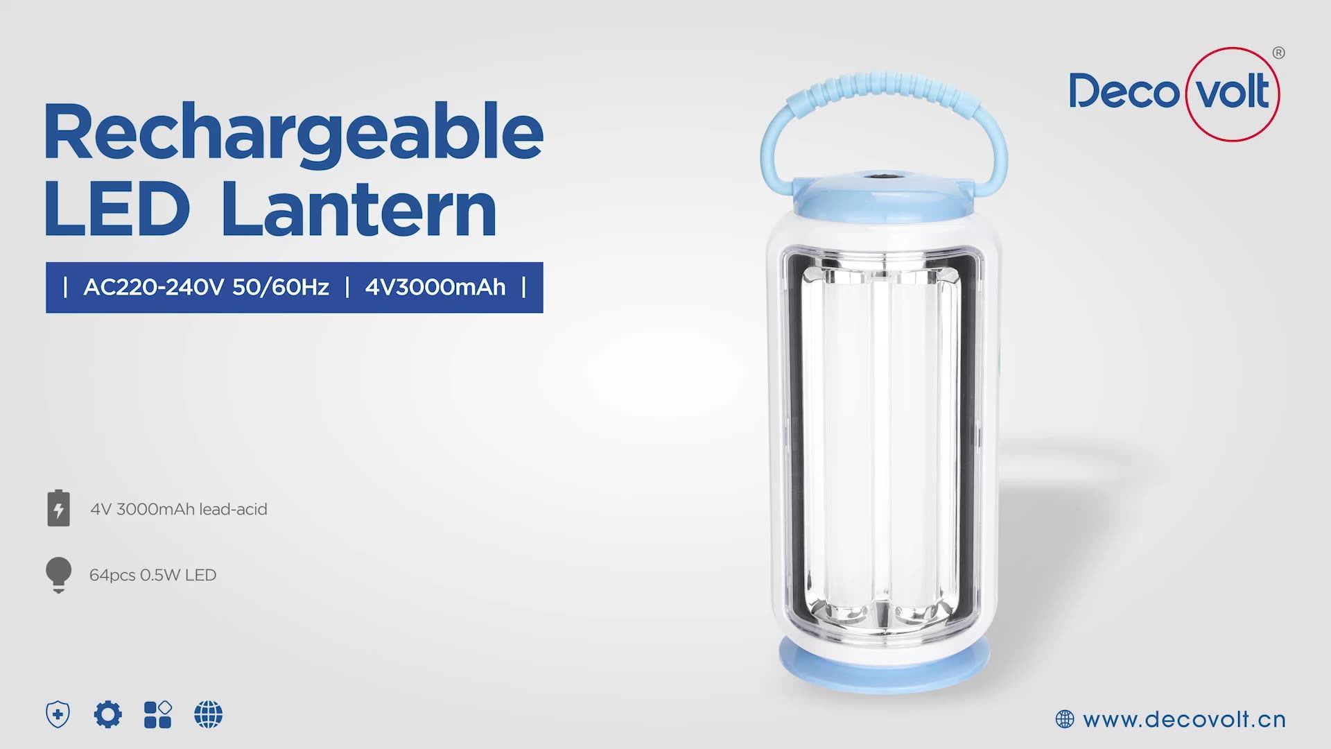 Decovolt Rechargeable Emergency Light Led L Camping Waterproof Long ...