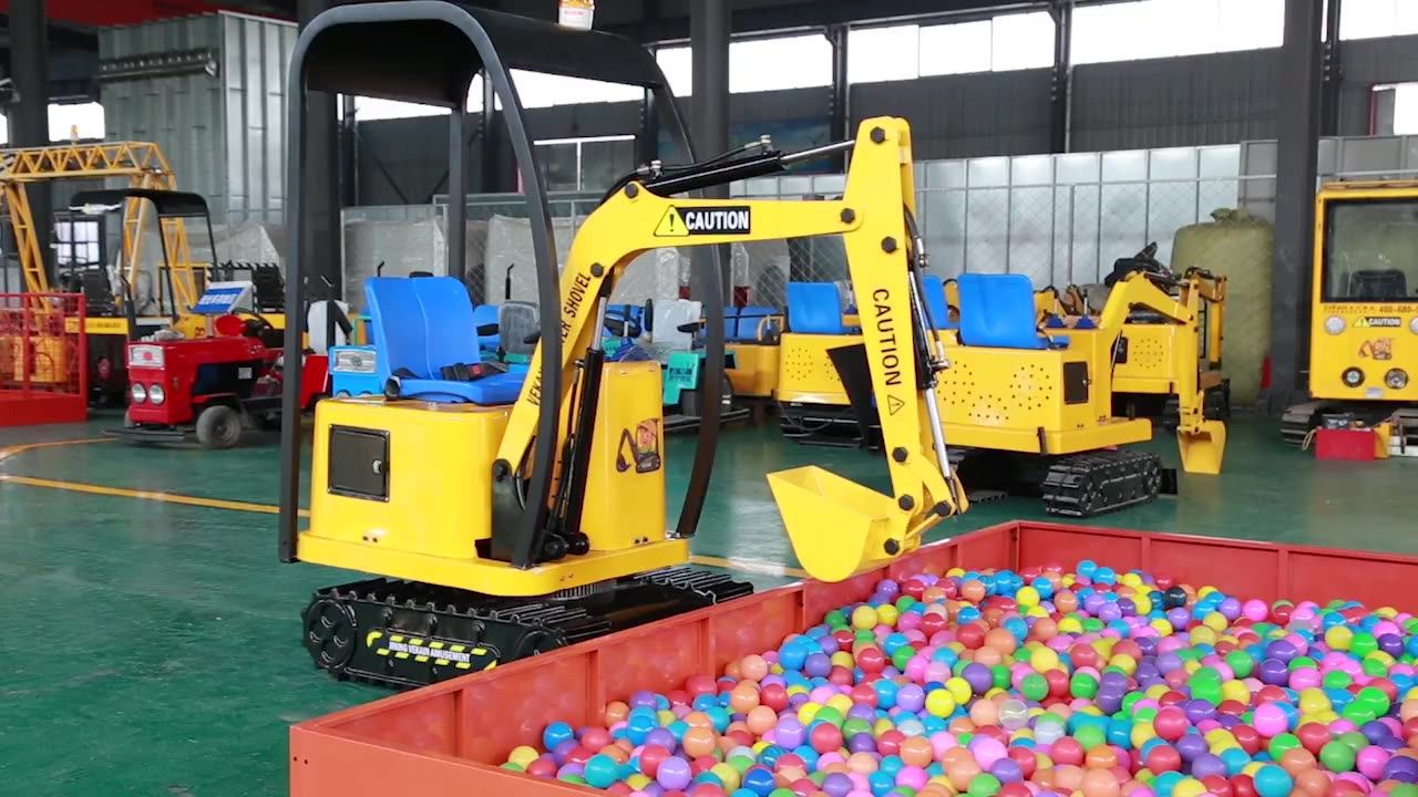 Mini Electric Riding Amusement Park Kids Excavator For Children - Buy ...