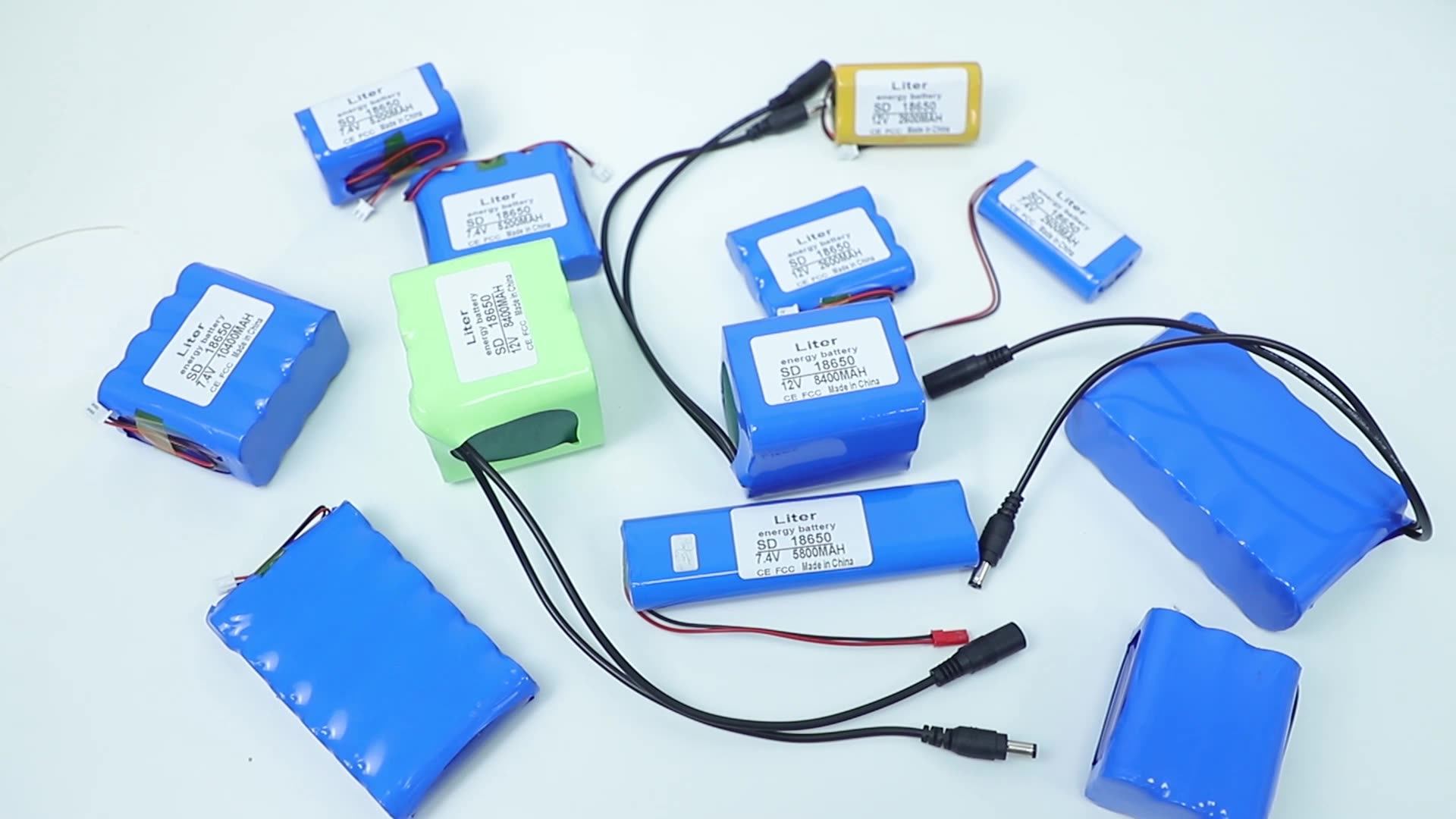 Custom Battery Rechargeable Cylindrical Li Lithium Ion Cells Pack 3.7v ...