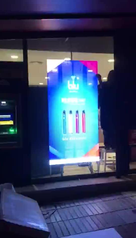 P3.91 Digital Signage Transparent Glass Led Screen For Shop Window ...