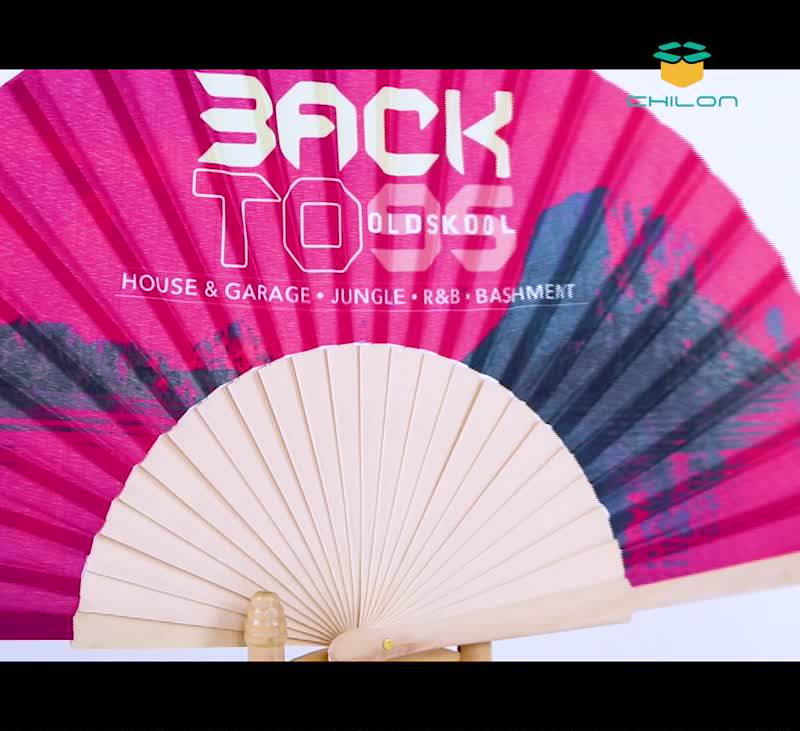 Personalized Folding Printing Female Wooden Sublimation Hand Fan As ...