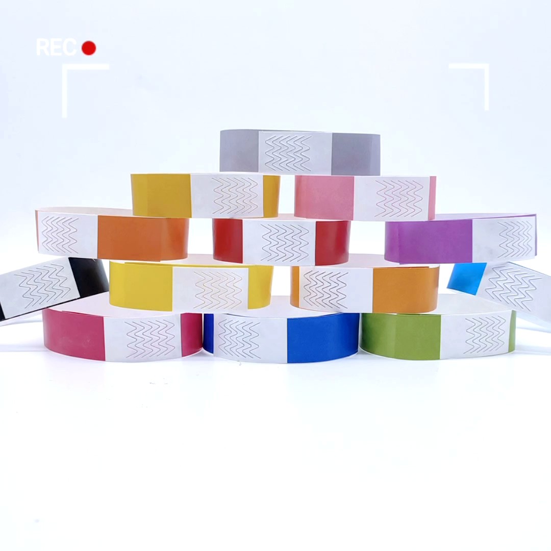 One Time Use Disposable Tyvek Paper Wristbands For Events / Festival ...