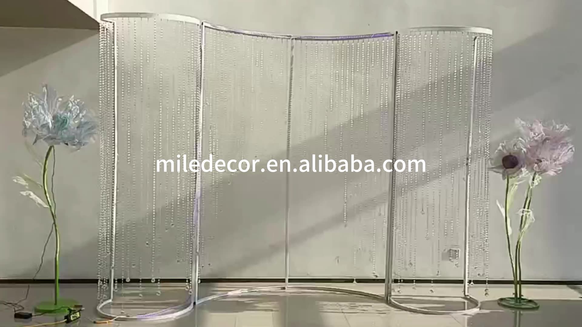 New S Shape Light Up Metal Backdrop Frame Wedding Decoration Backdrop ...