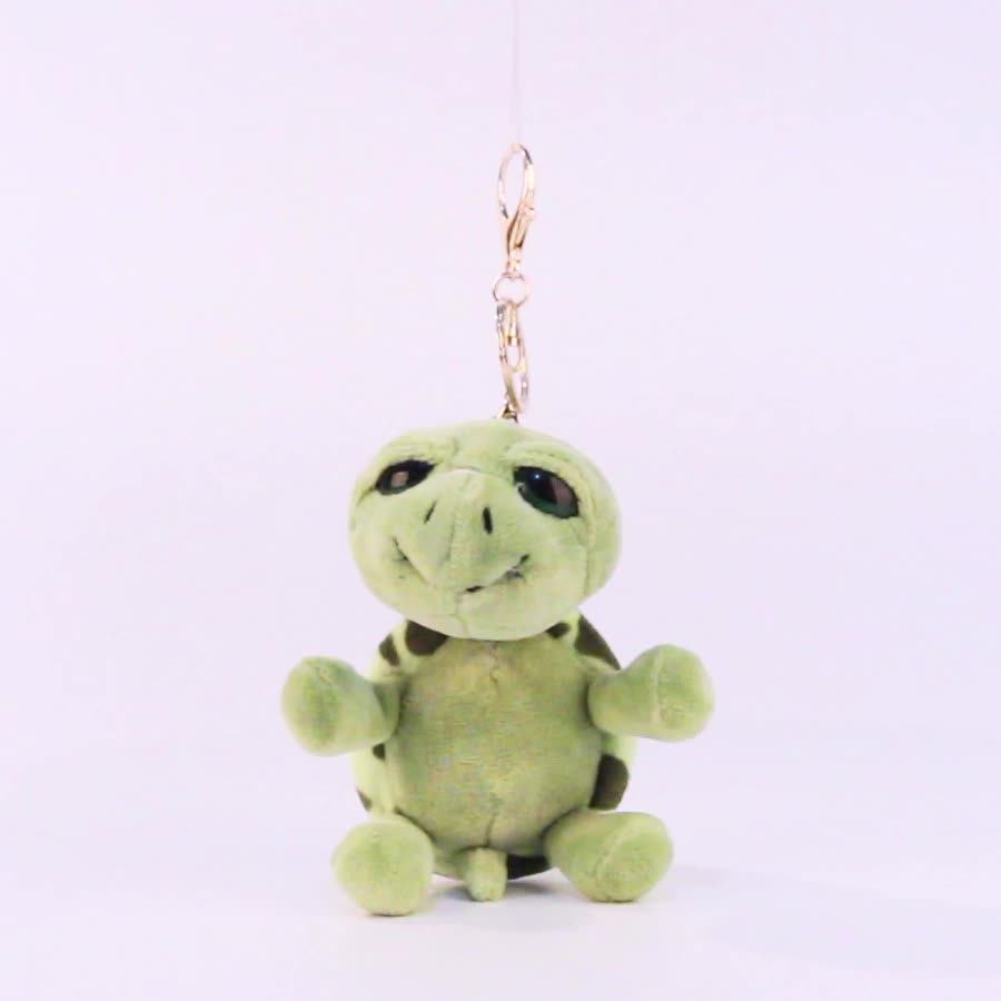 Oem & Odm Support Mini Keychain Plush Turtle With Big Eyes Plush Animal ...