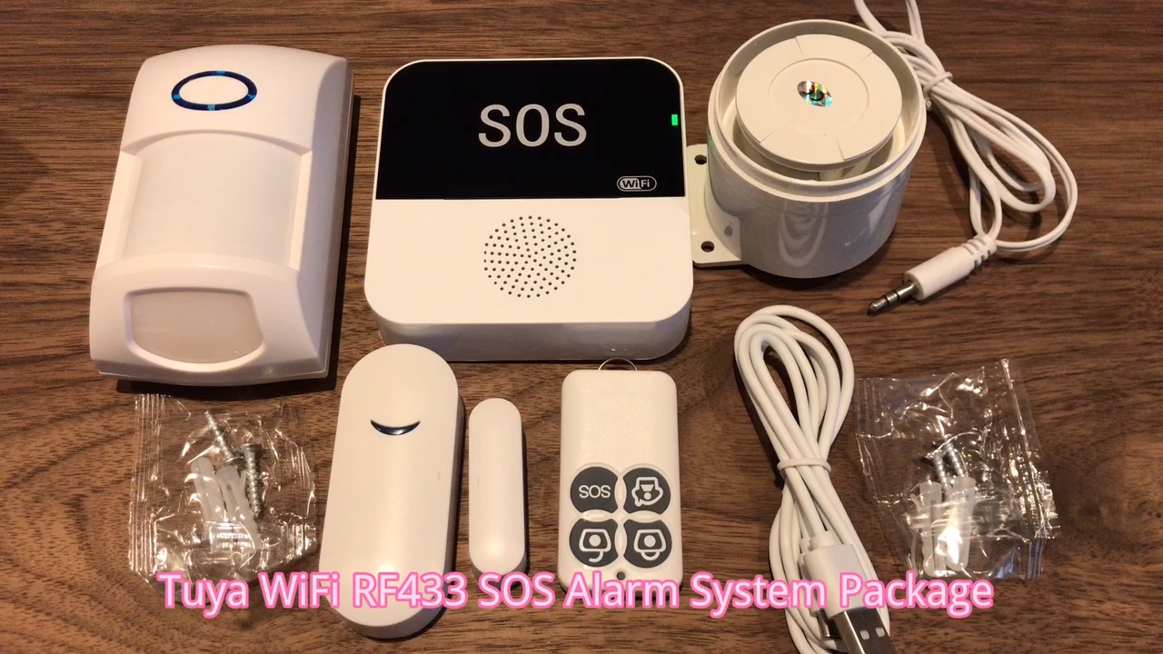 Tuya Wifi Rf433 Smart Alarm Home Security System Sos Hub For Elder Children Doorbell Pir Motion ...
