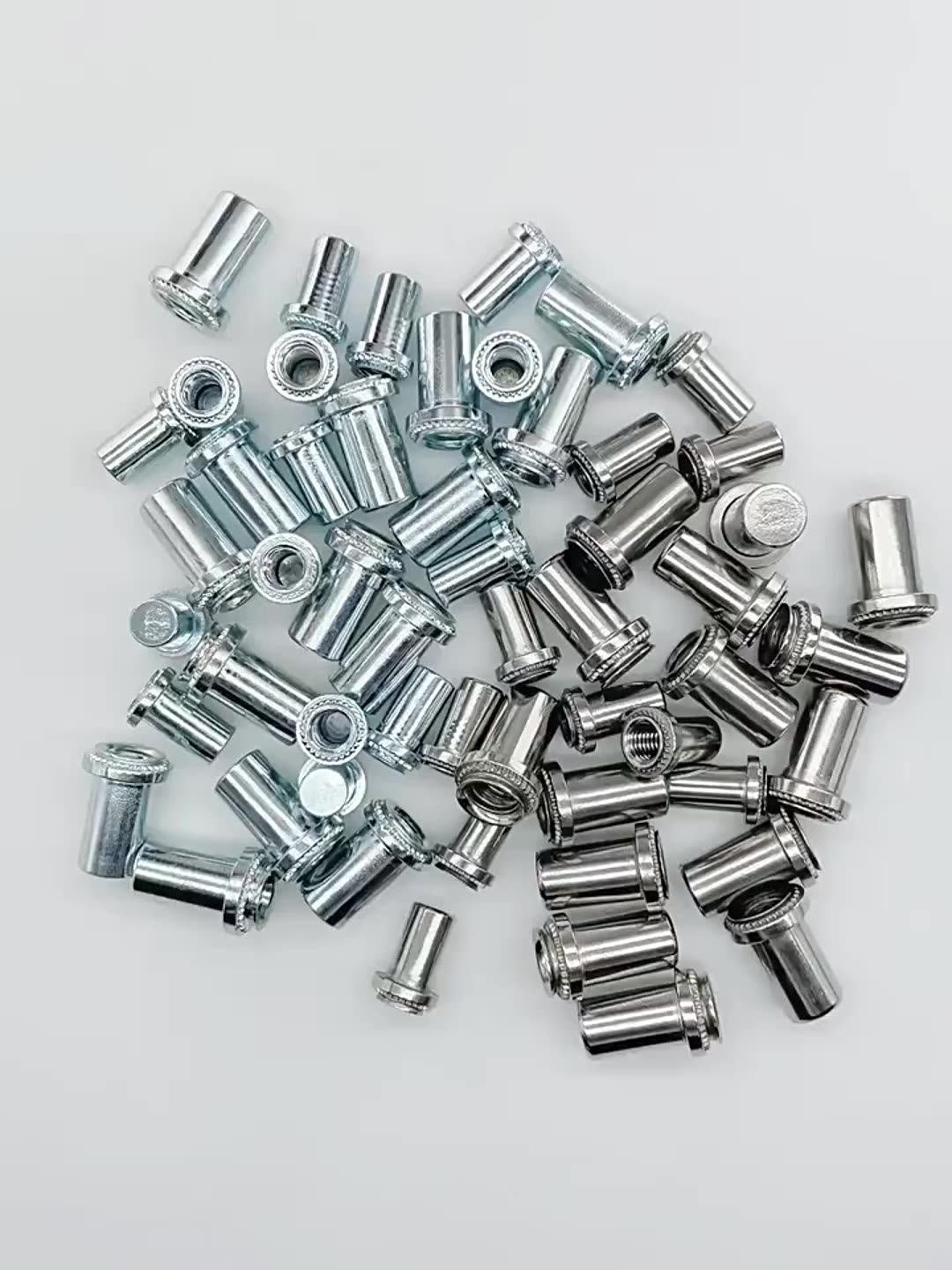 m3压铆螺母柱碳钢 镀锌bso-m3-m4-3-4-5-6-7-8压铆螺柱m4压紧螺柱-阿里巴巴