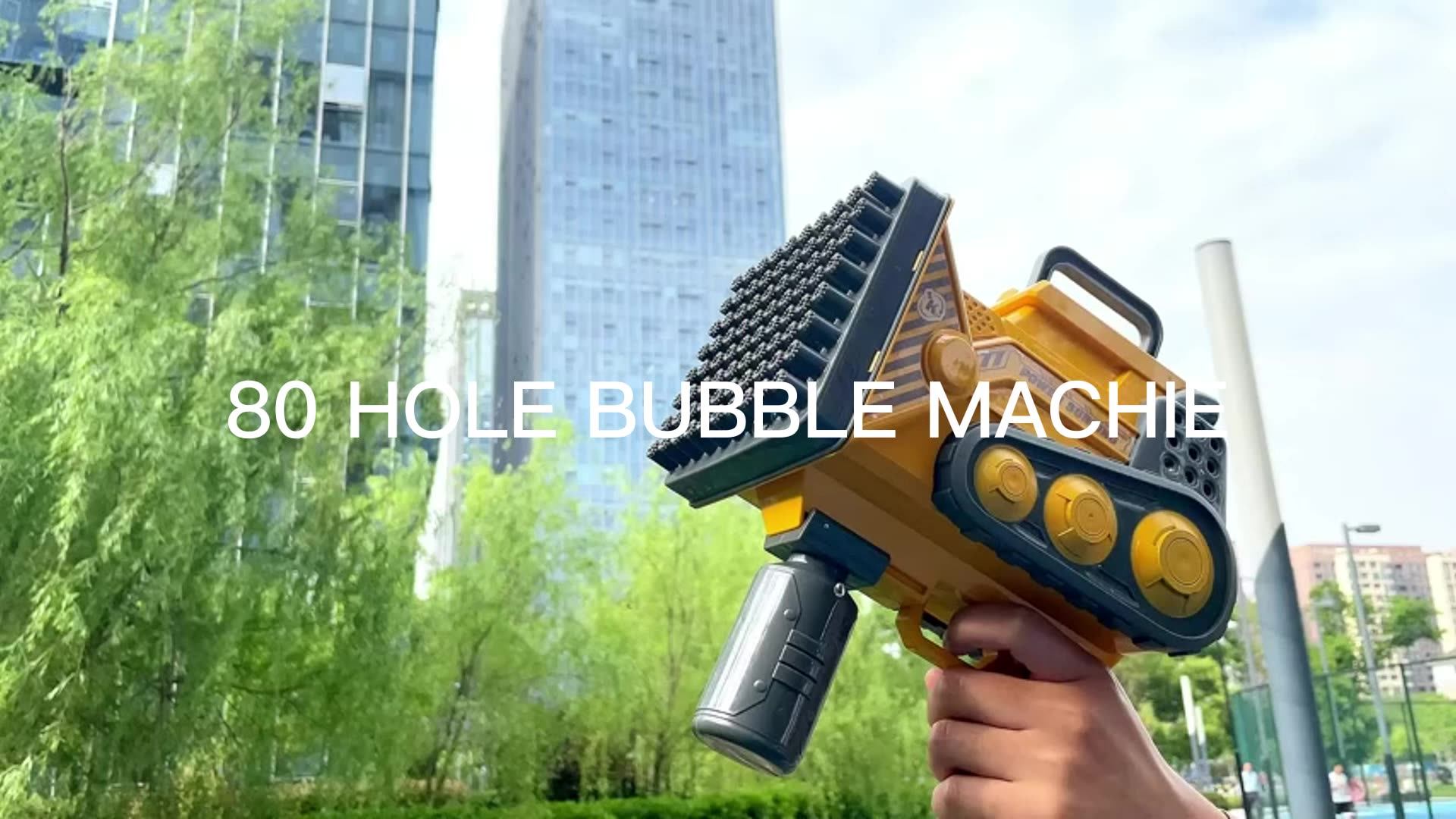 80 Holes Electric Bubble Guns Bubbles Machine Bazooka Blaster Automatic ...