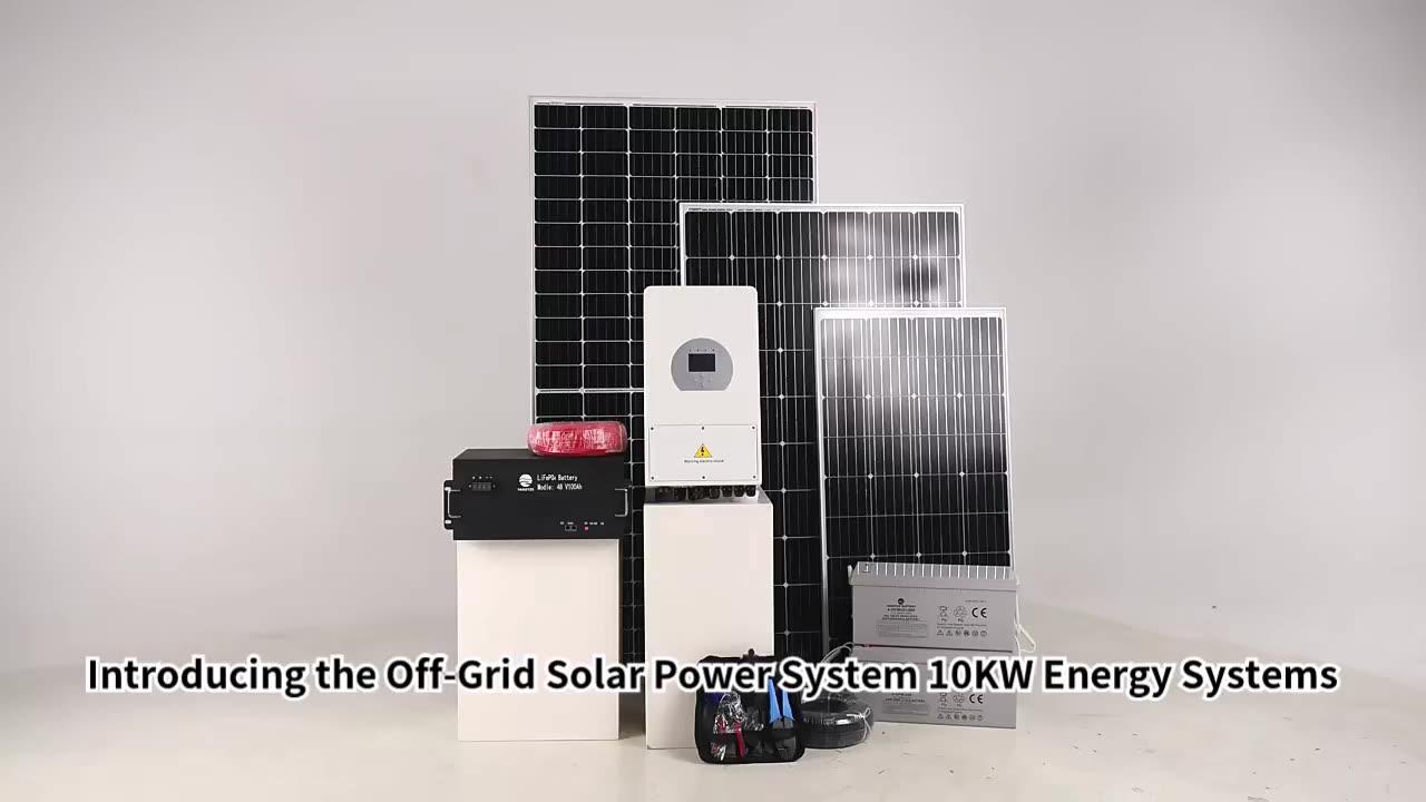 10 Kw Off-grid Solar Power System For Home With Lithium Ion Battery Monocrystalline Silicon ...
