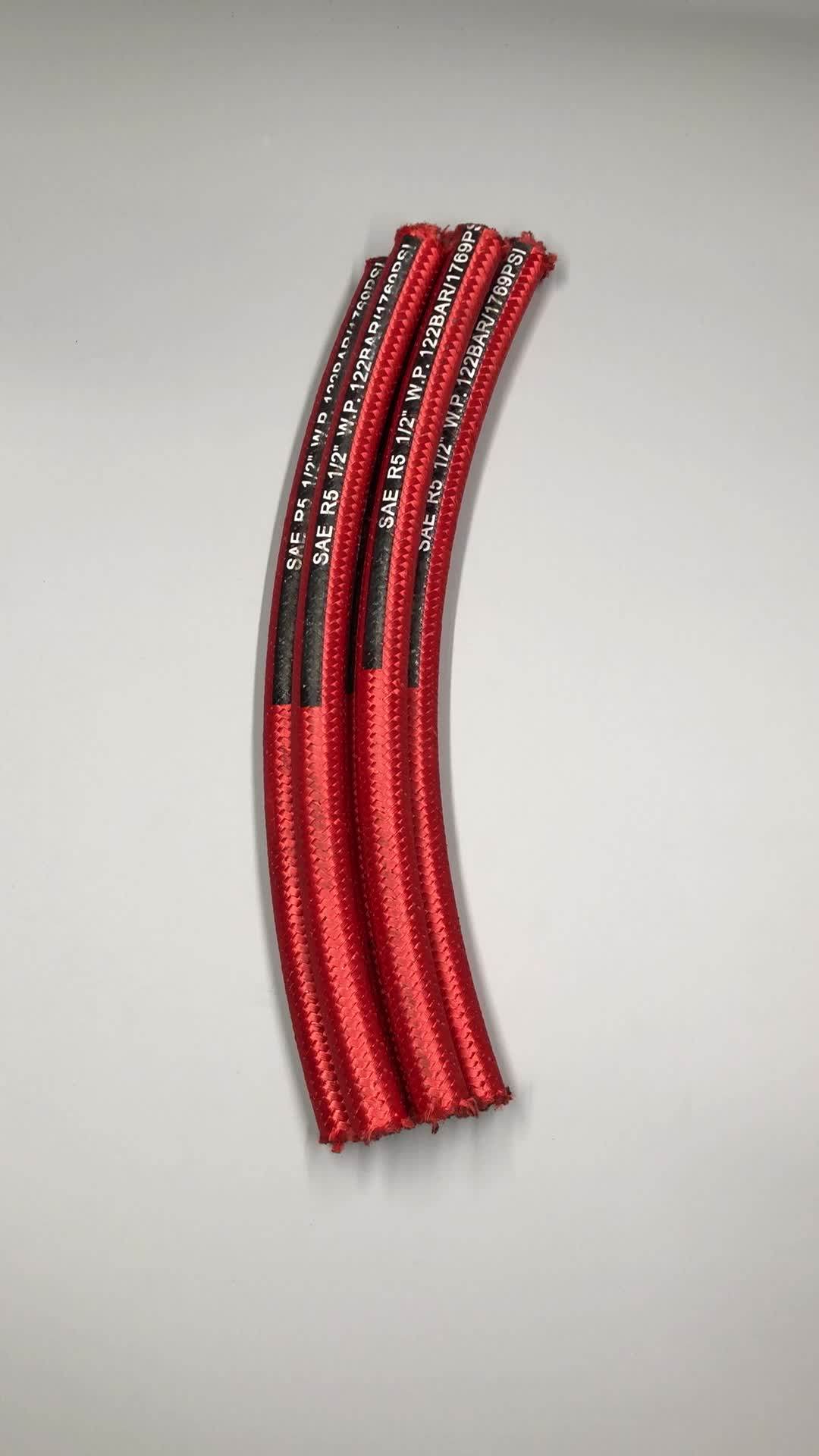 Braid Covered Hydraulic Rubber Hose Sae R5 Hydraulic Oil Hose - Buy ...