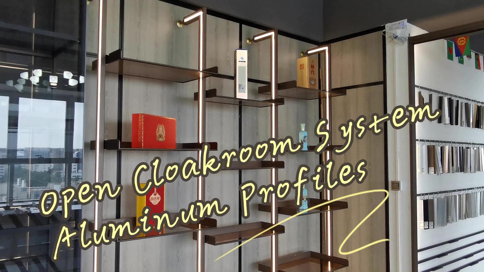 Modern Bedroom Furniture Profile Pole Storage Bookcase Floating Shelf ...