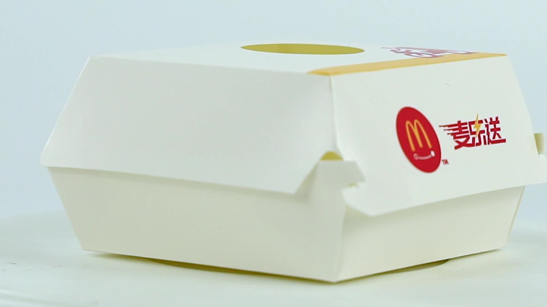 Lipack Kfc Eco Food Packaging Burger Box White Paper Clamshell Burger ...