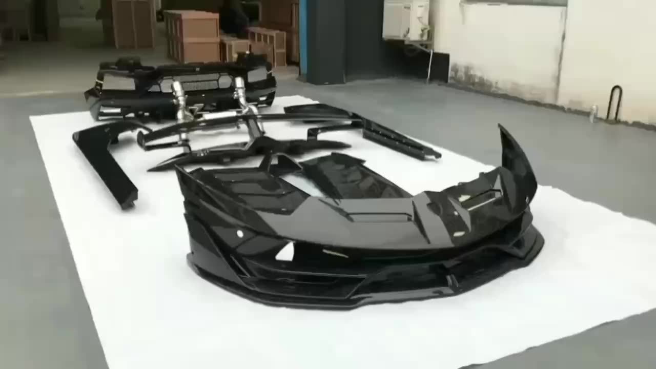 Svj Style Body Kit Front Bumper Spoiler Exhaust Hood Bodykit For ...