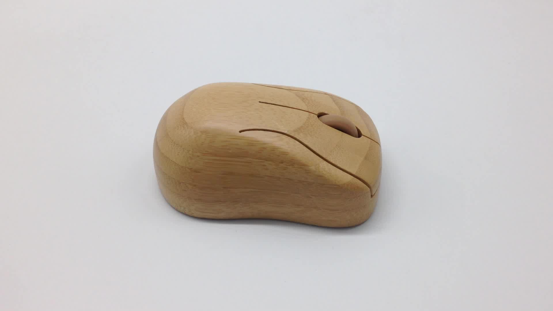 Fashionable Natural Wireless Optical Bamboo Mouse With Usb Receiver ...