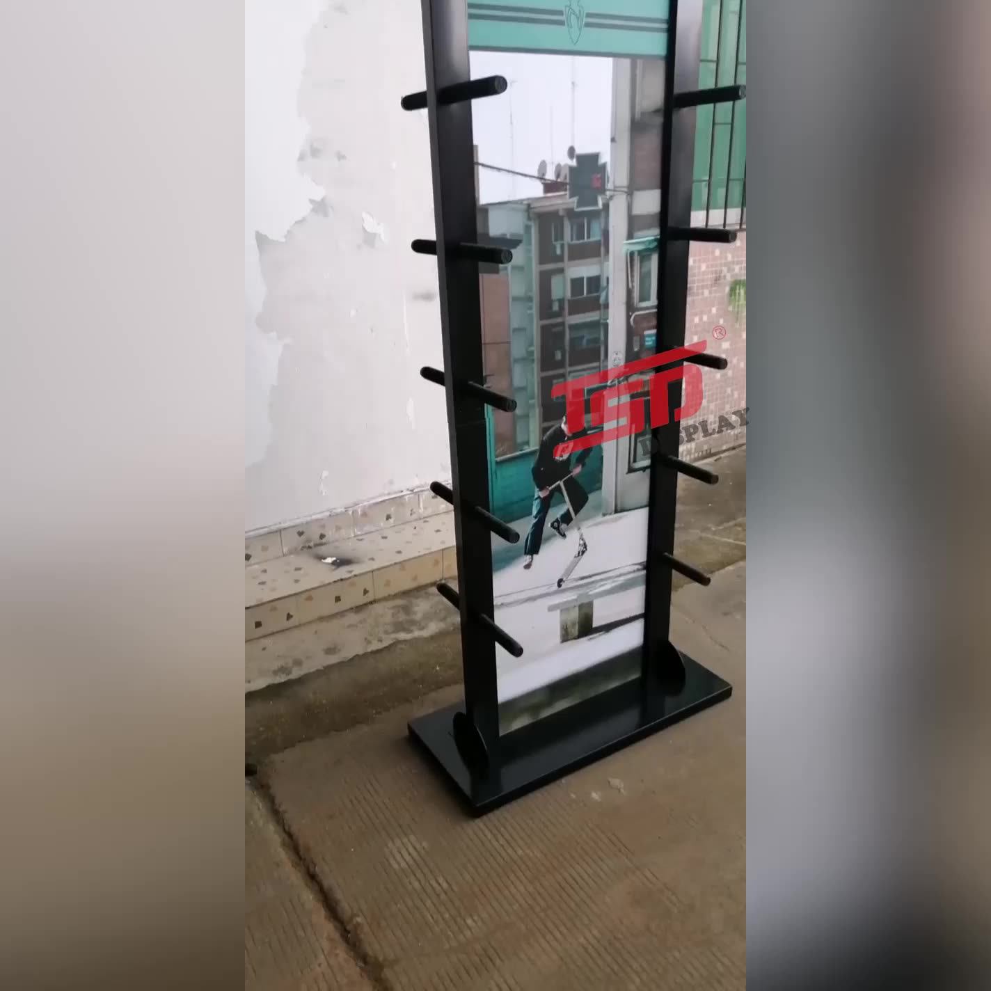 Custom Sports Shop Pos Floor Scooter Display Rack,Scooter Display Shelf ...
