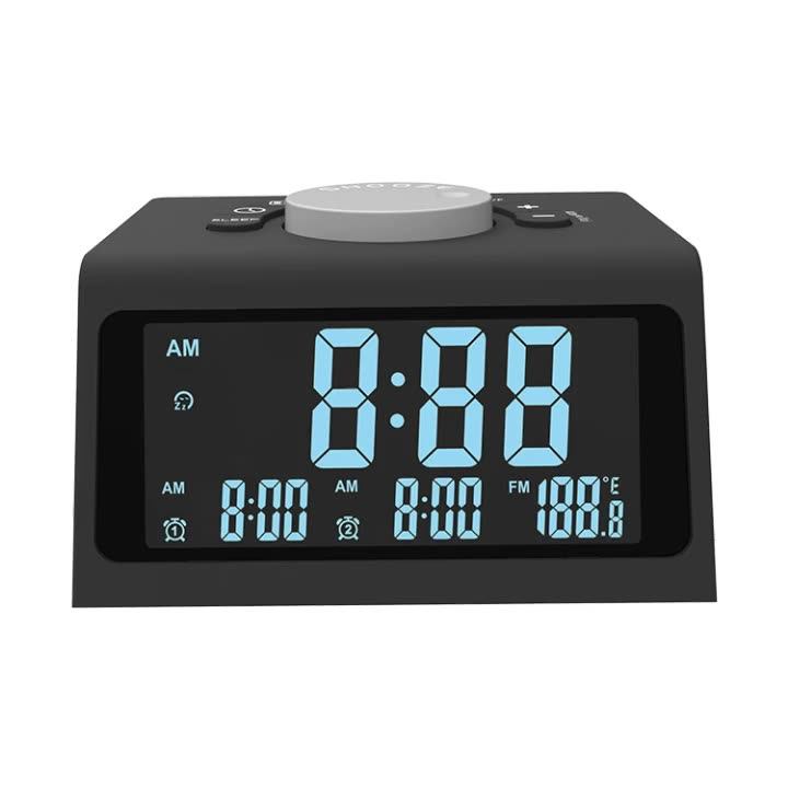 Fancy Home Cube Stereo Fm Radio Usb Charging Port Dual Alarm Lcd ...