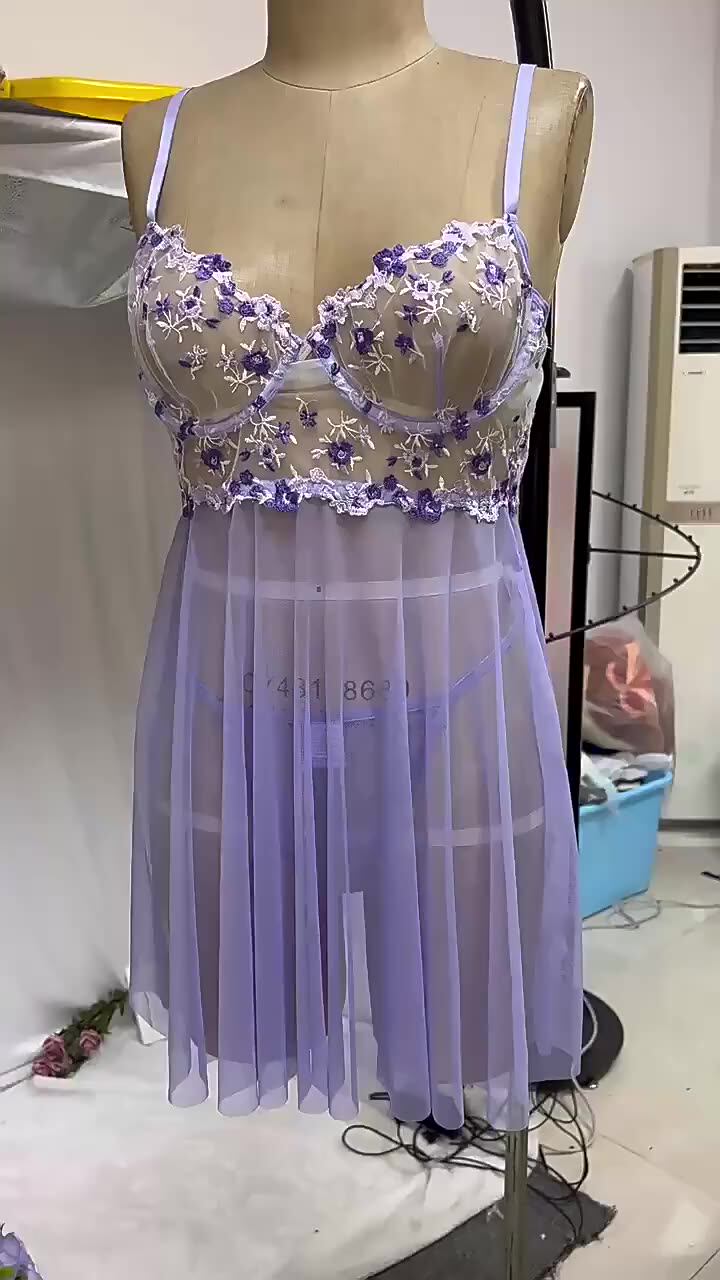 Hot Selling Erotic Sexy Lace Floral Embroidered Lingerie Sets ...