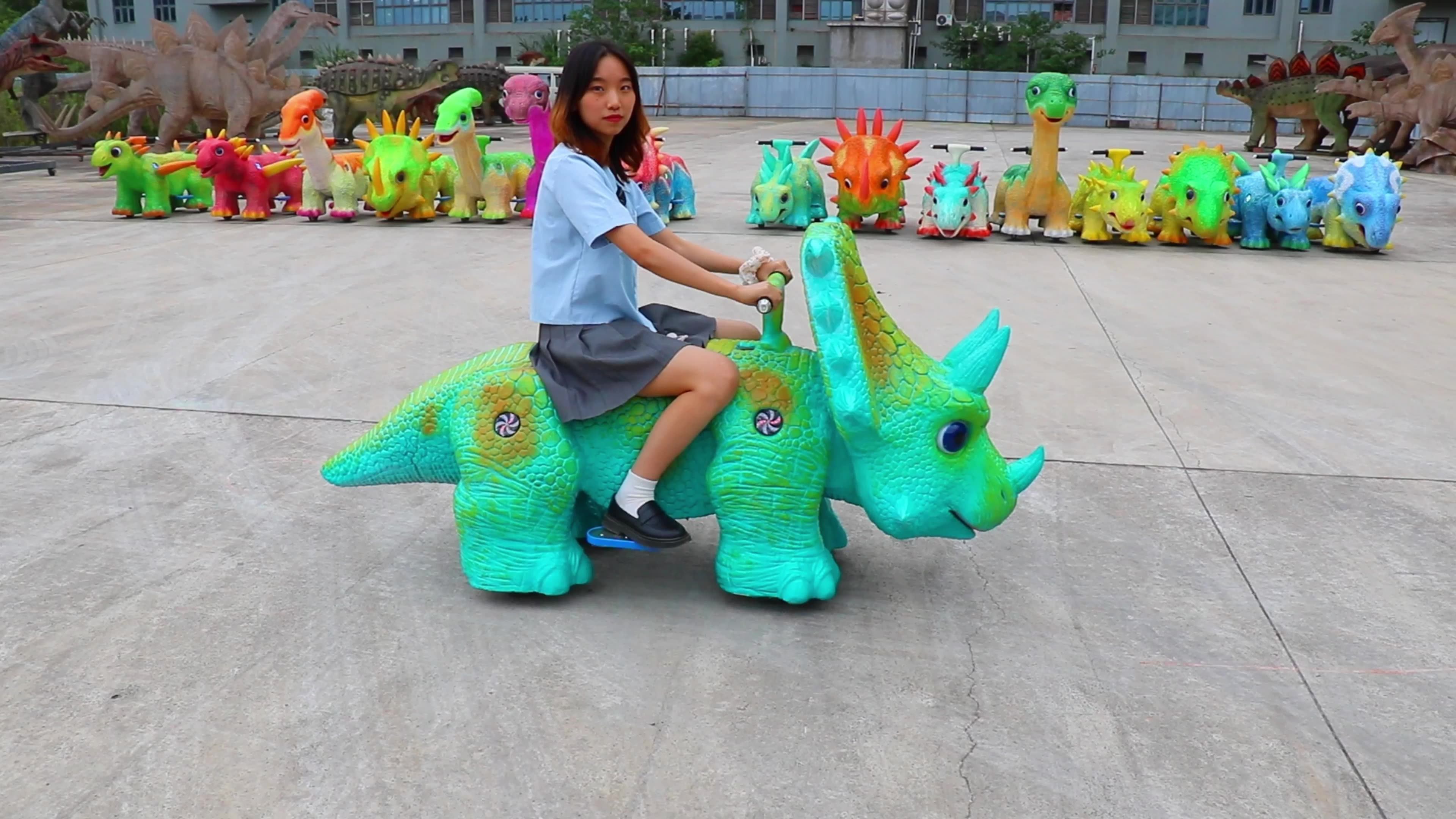 Riding Dinosaurs Mall Playground Amusement Equipment Realistic ...