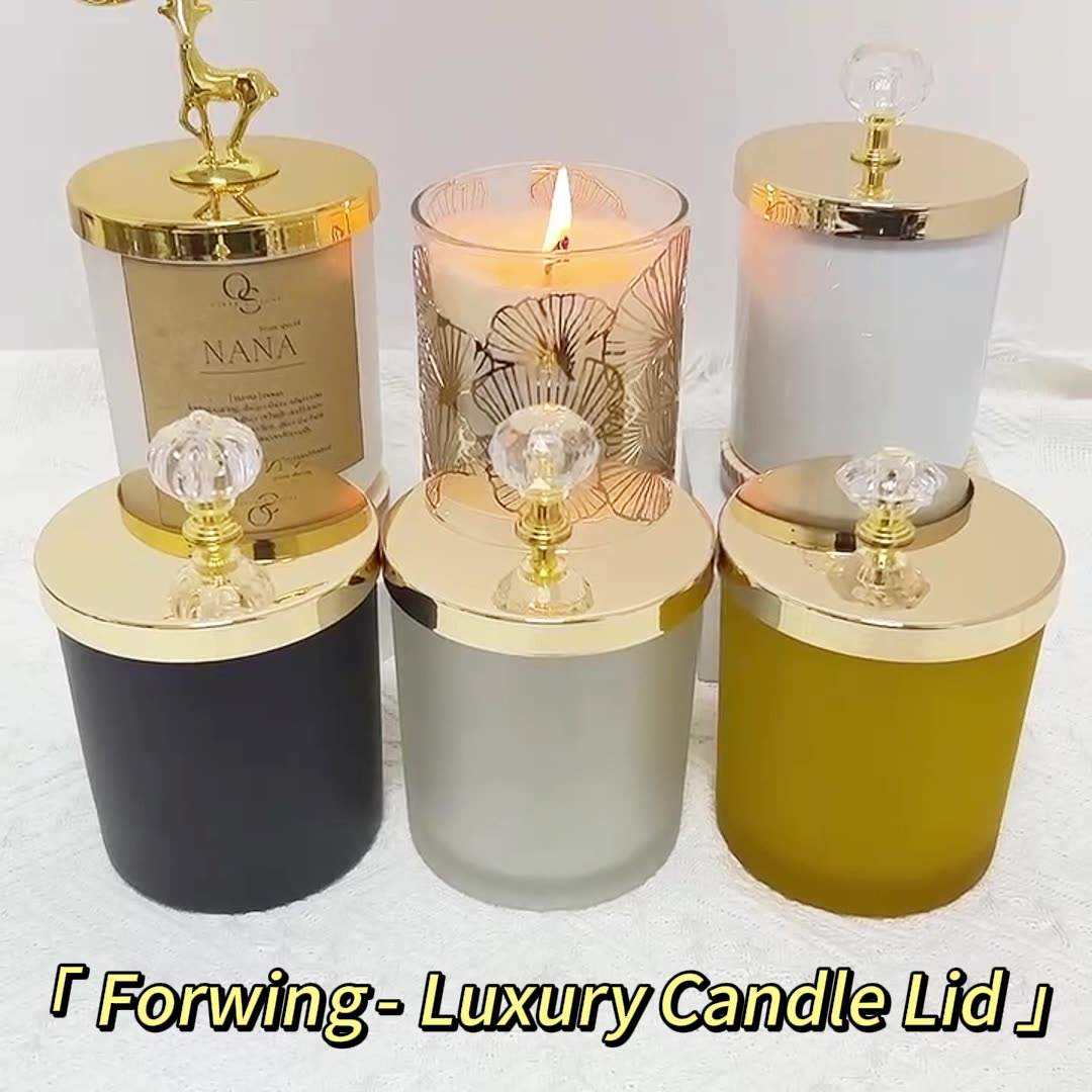 Wholesale Metal Cover Scented Candles Decorative Candle Jar Lid With Handle Candle Accessories ...