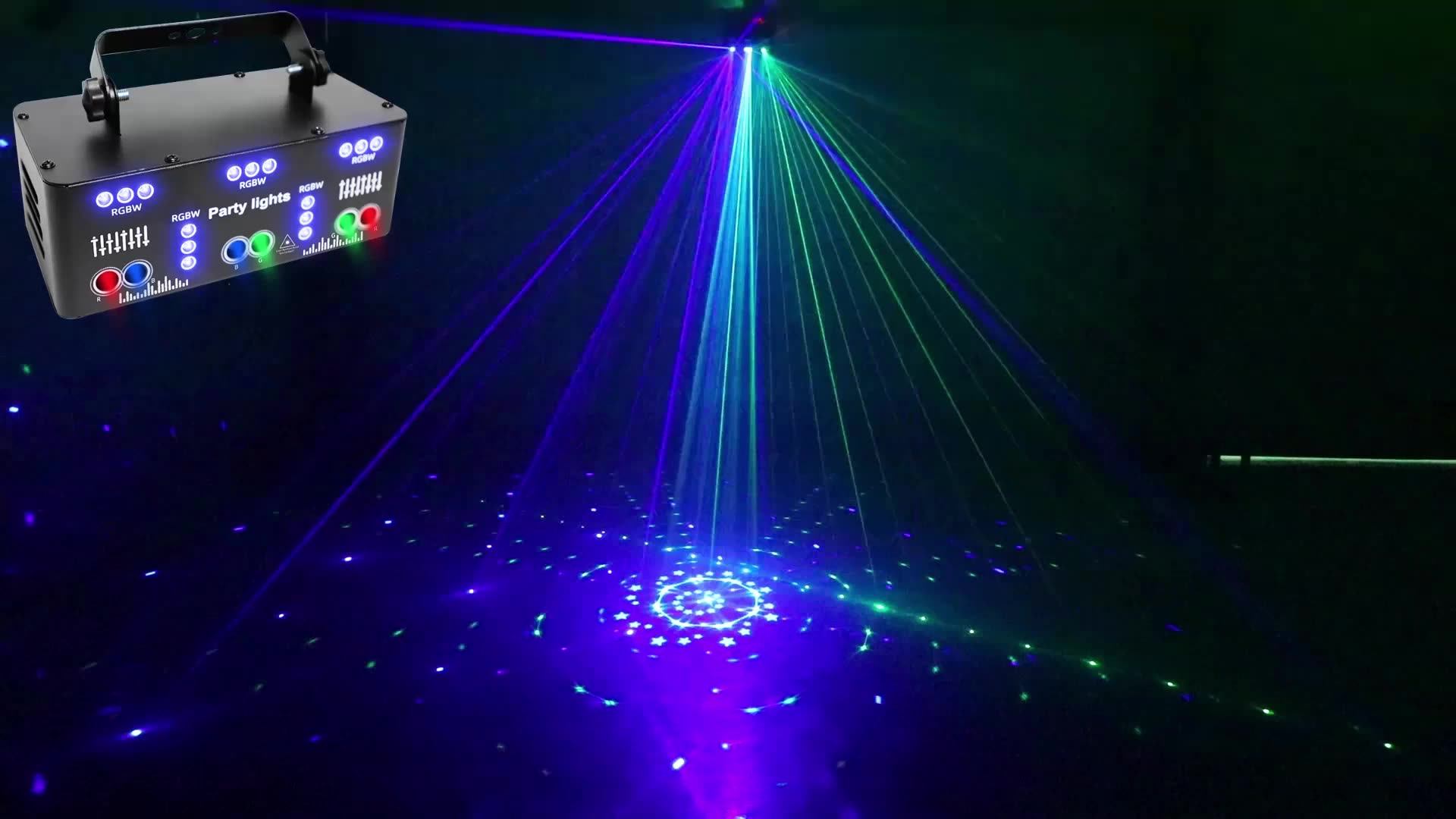 21 Lens Stage Dj Disco Lamp Dmx Beam Projector Sound Activated Parti ...