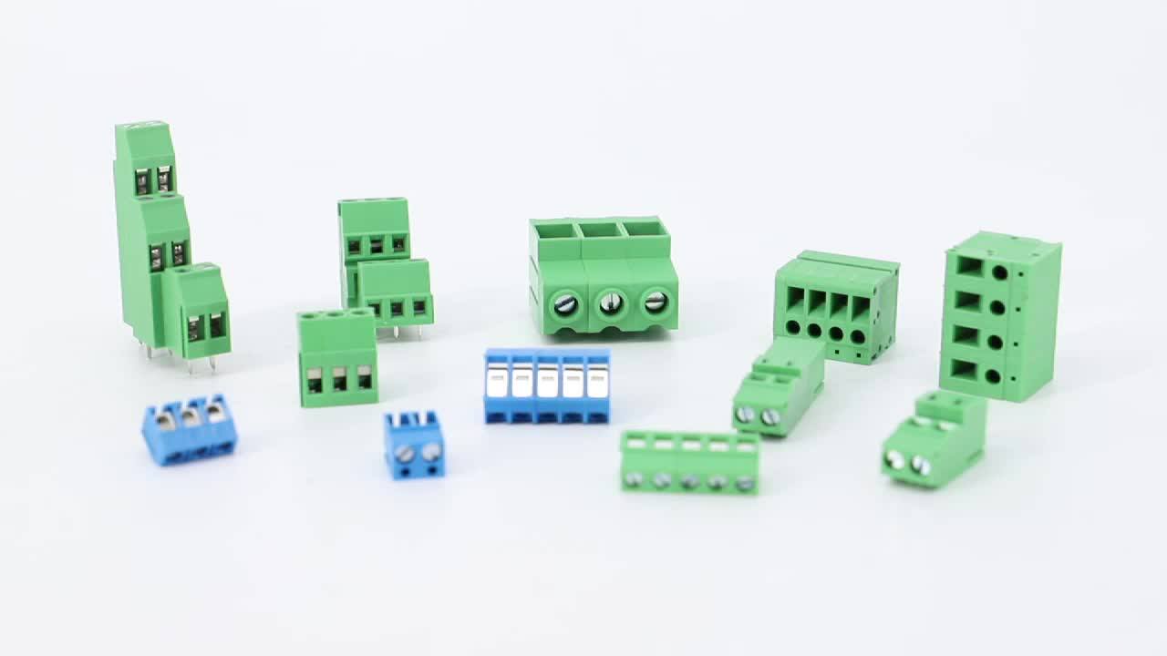 Most Popular 45 Degree Wanjie Angled Fixed Pcb Screw Terminal Block ...