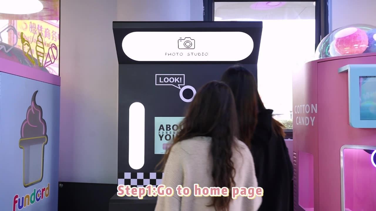 Funspace Coin Operated Mirror Photo Booth Machine Instant Print Photo ...