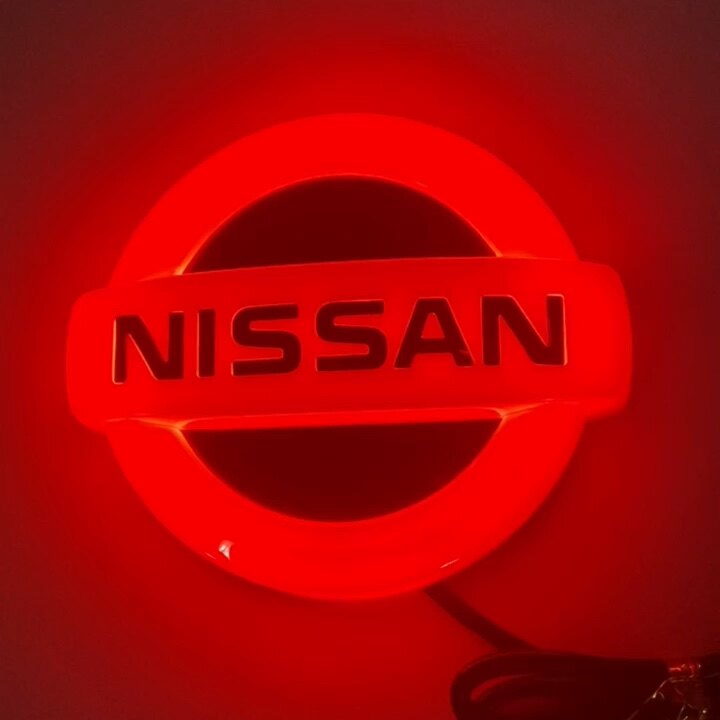 Led Illuminated White Red Blue Lighting 4d Car Light Badge Sticker Rear ...