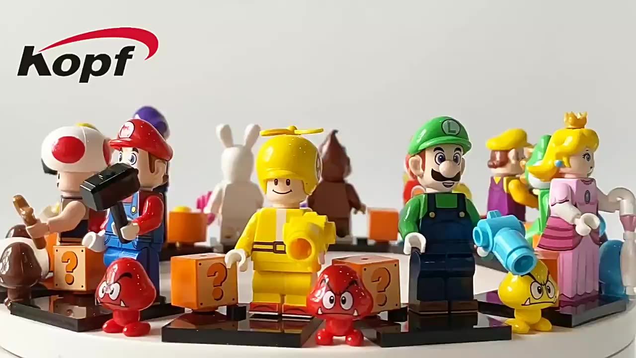 Leguoguo Mario Minifigs Mario Bros Set Super Kinopio Wario Luigi Koopa ...