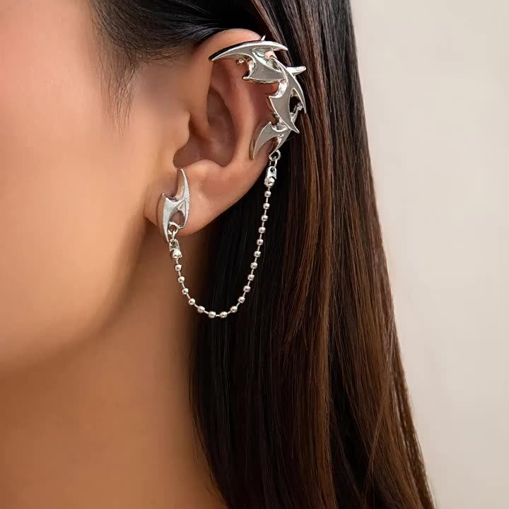 2024 Cyberpunk One-piece Ear Bone Clip Ear Hang Sweet Cool Darts ...